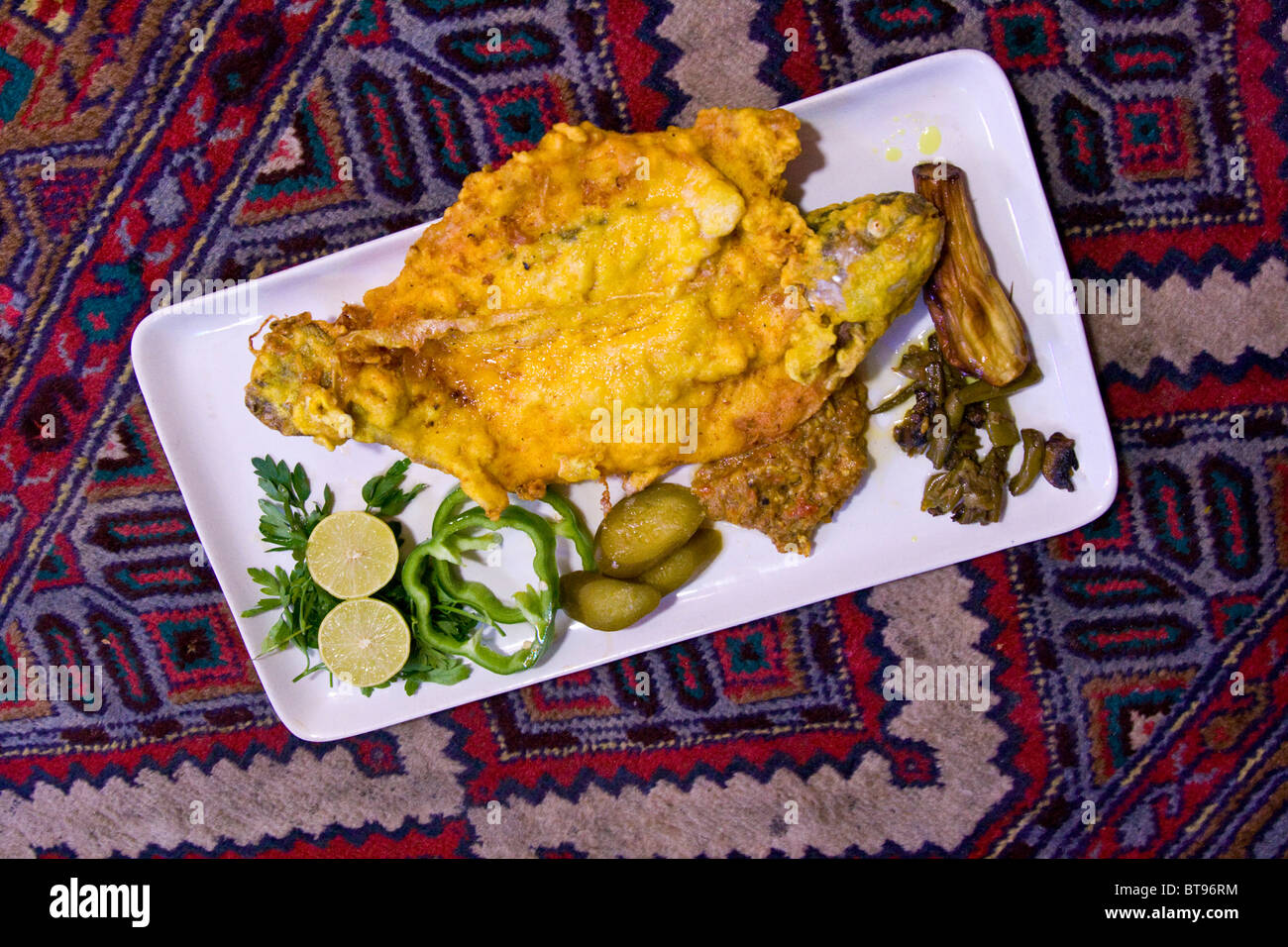 Persian fried fish at Khayyam, a traditional restaurant in Tehran, Iran ...