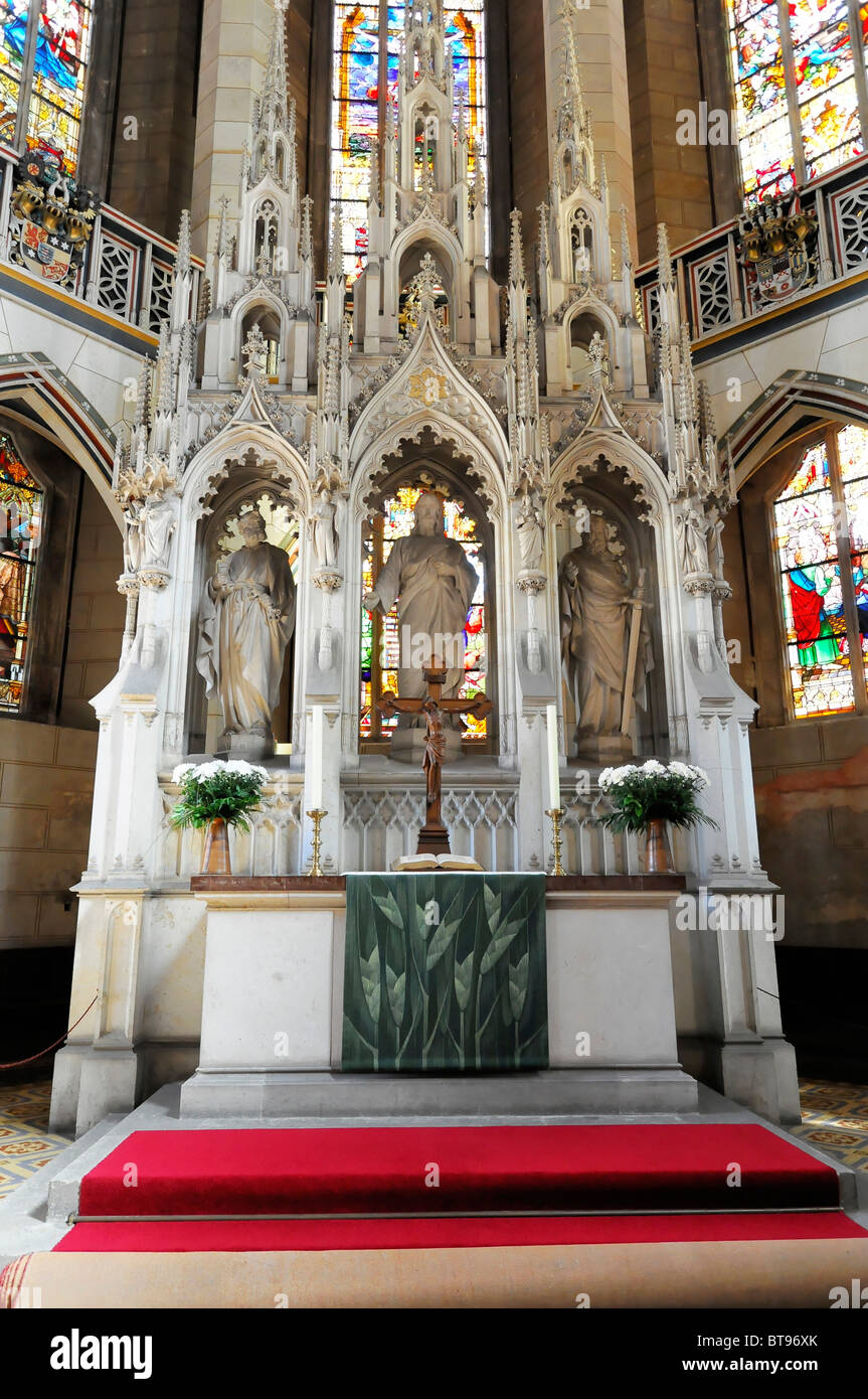 High altar area, Evangelische Schlosskirche Protestant castle church ...