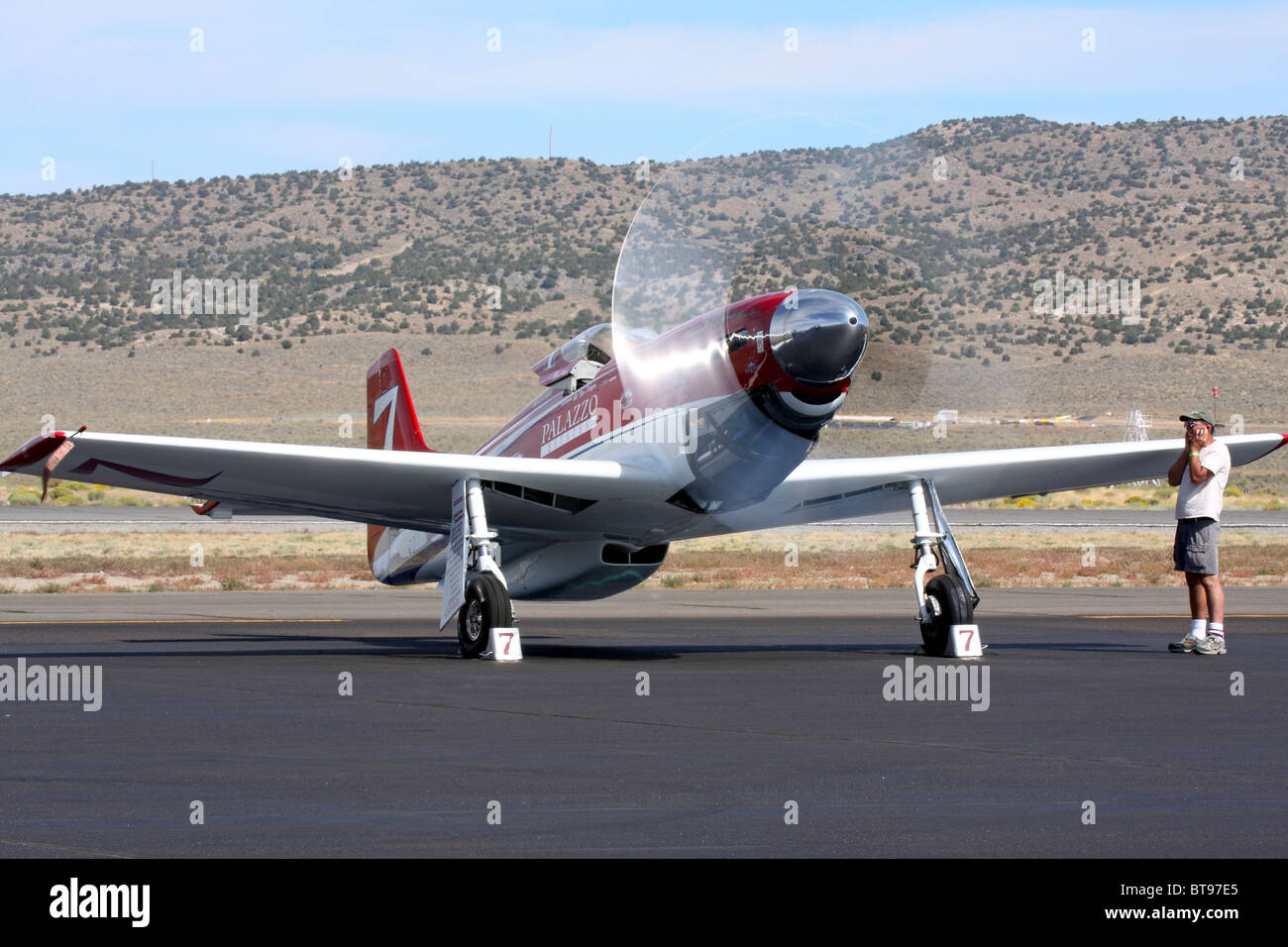 Unlimited Air Racer 'Strega,' owned by Bill 'Tiger' Destafani and ...