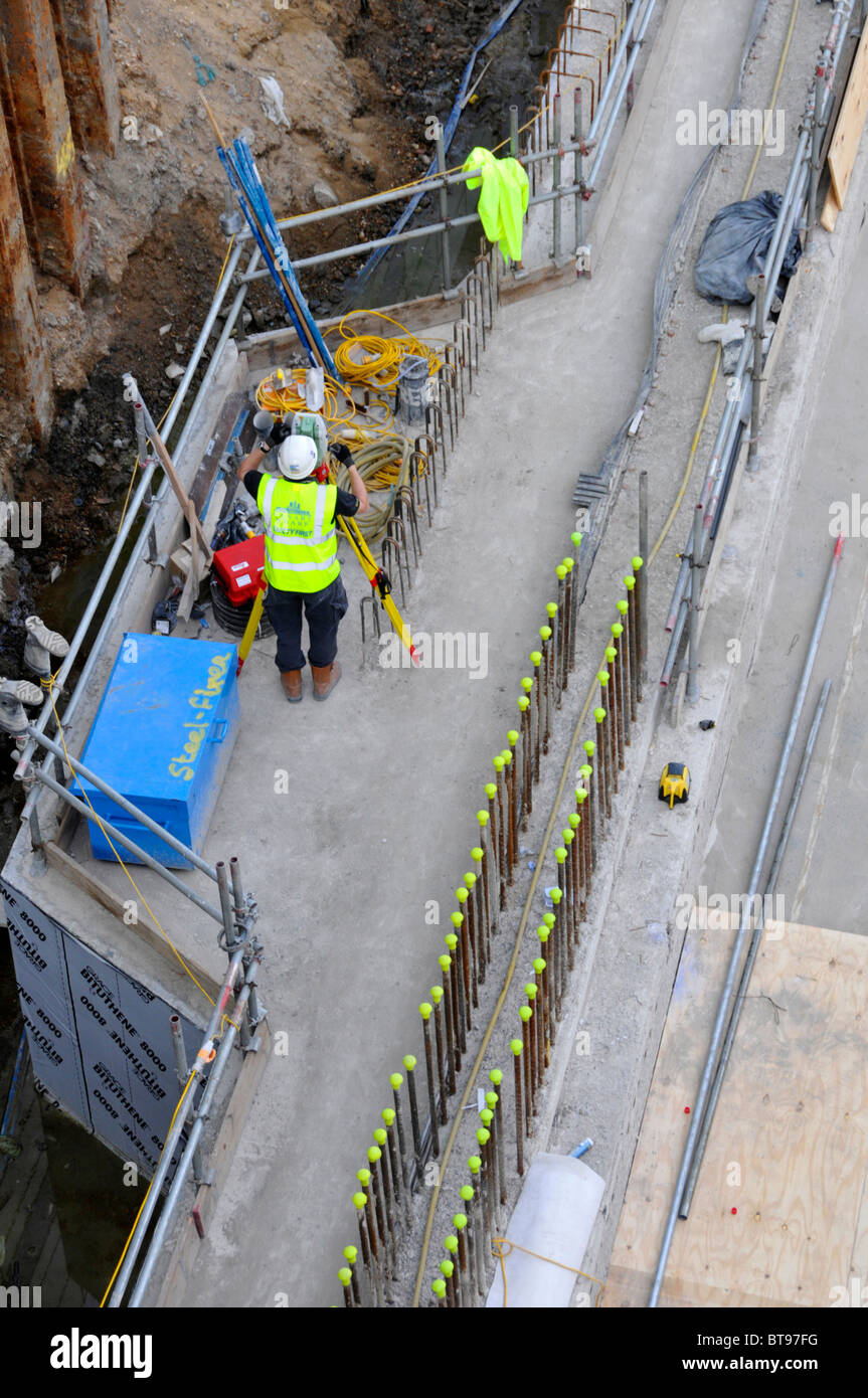 Reinforcement safety caps hi-res stock photography and images - Alamy