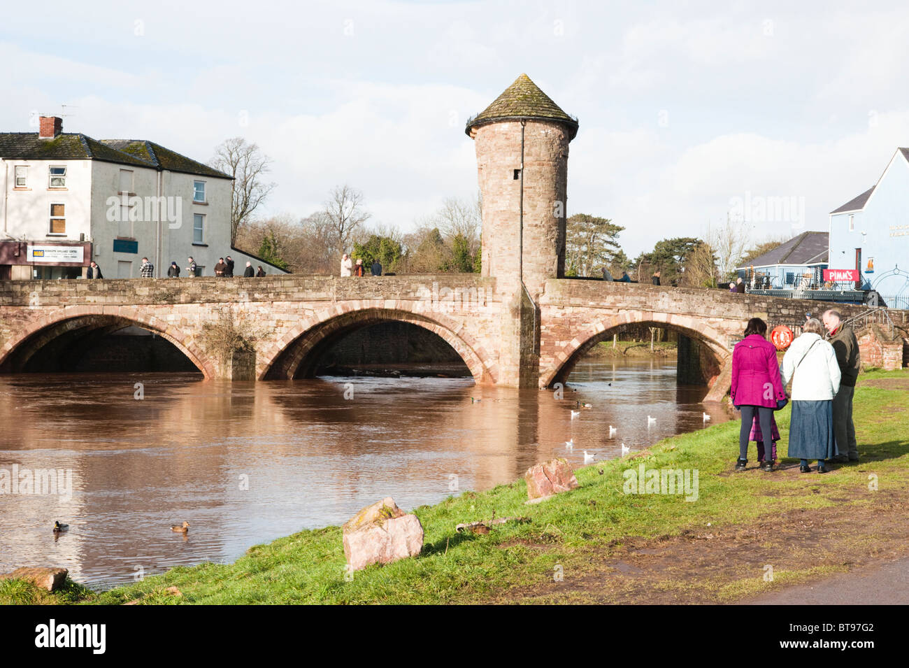The Monnow Bridge in Monmouth Stock Photo - Alamy