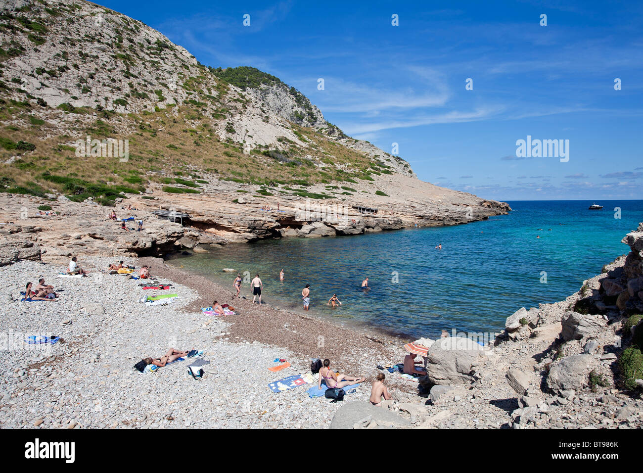 Cala Figuera beach. Formentor. Mallorca Island. Spain Stock Photo - Alamy