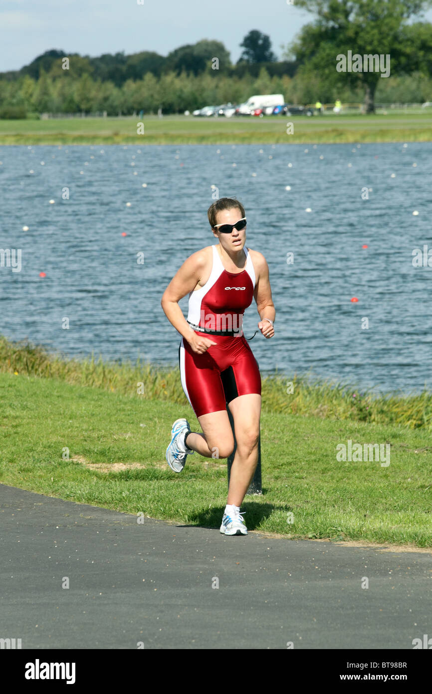 Triathlon Lake Dorney Windsor Stock Photo - Alamy