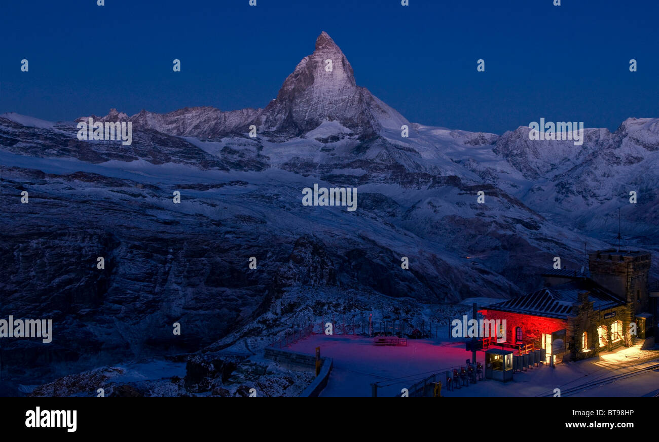 Gornergrat ridge with Mt. Matterhorn, Zermatt, Switzerland, Europe ...
