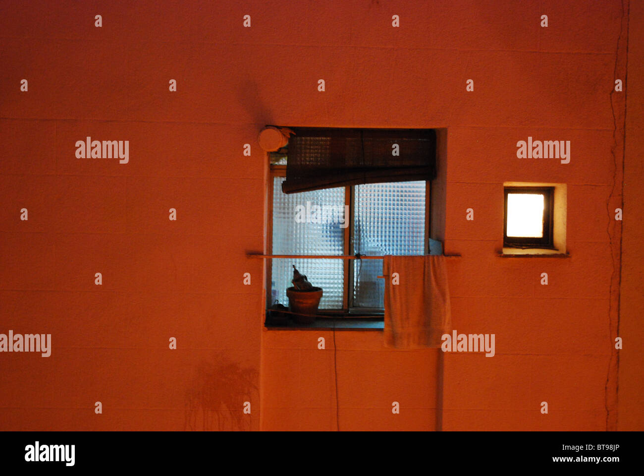 A Madrid window at night Stock Photo - Alamy
