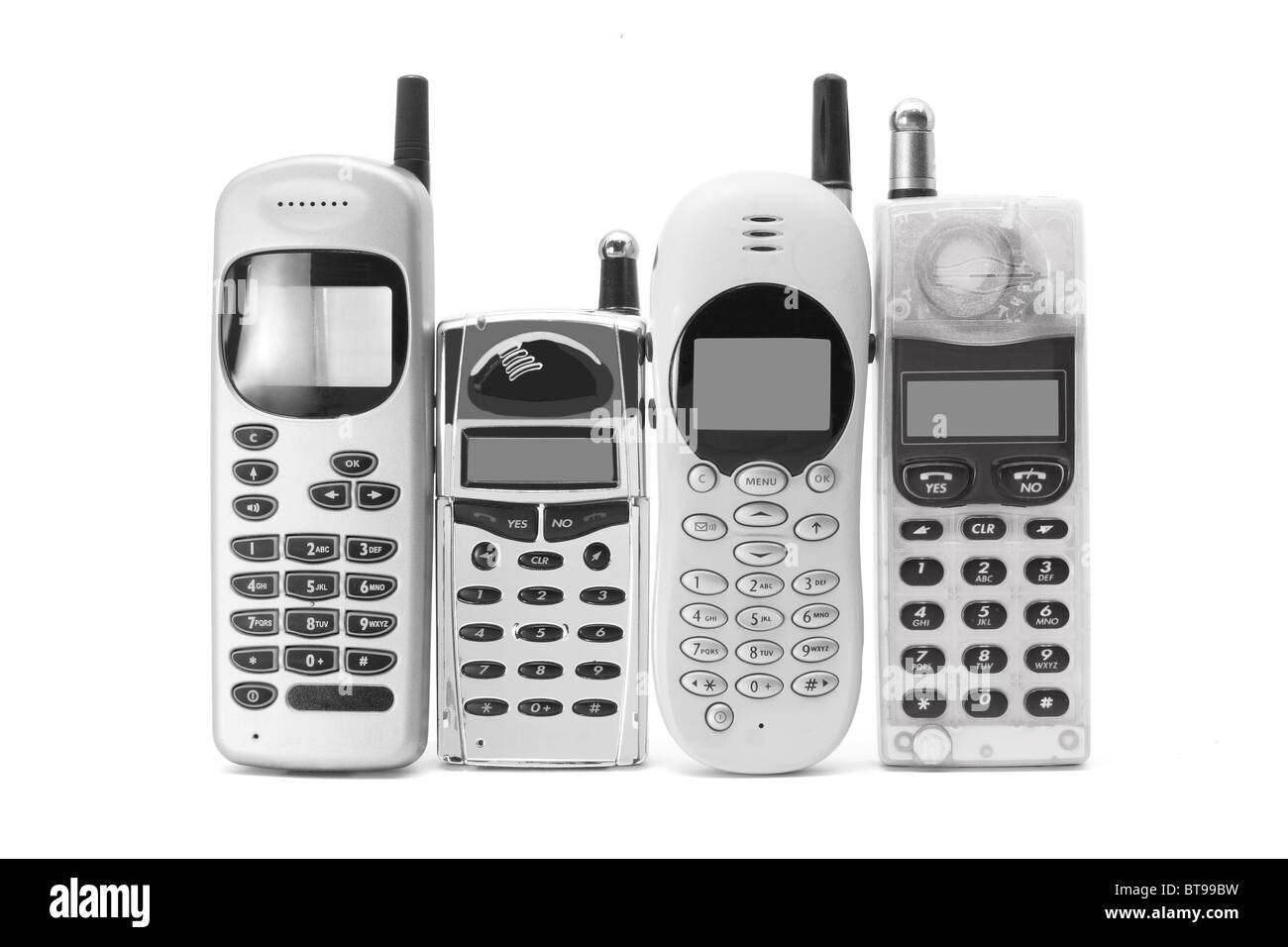 Row of Mobile Phones Stock Photo - Alamy