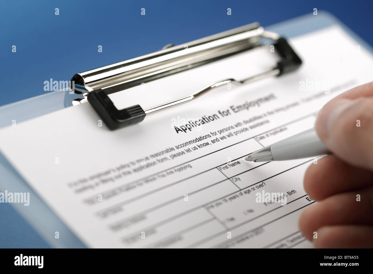 Job application form hi-res stock photography and images - Alamy