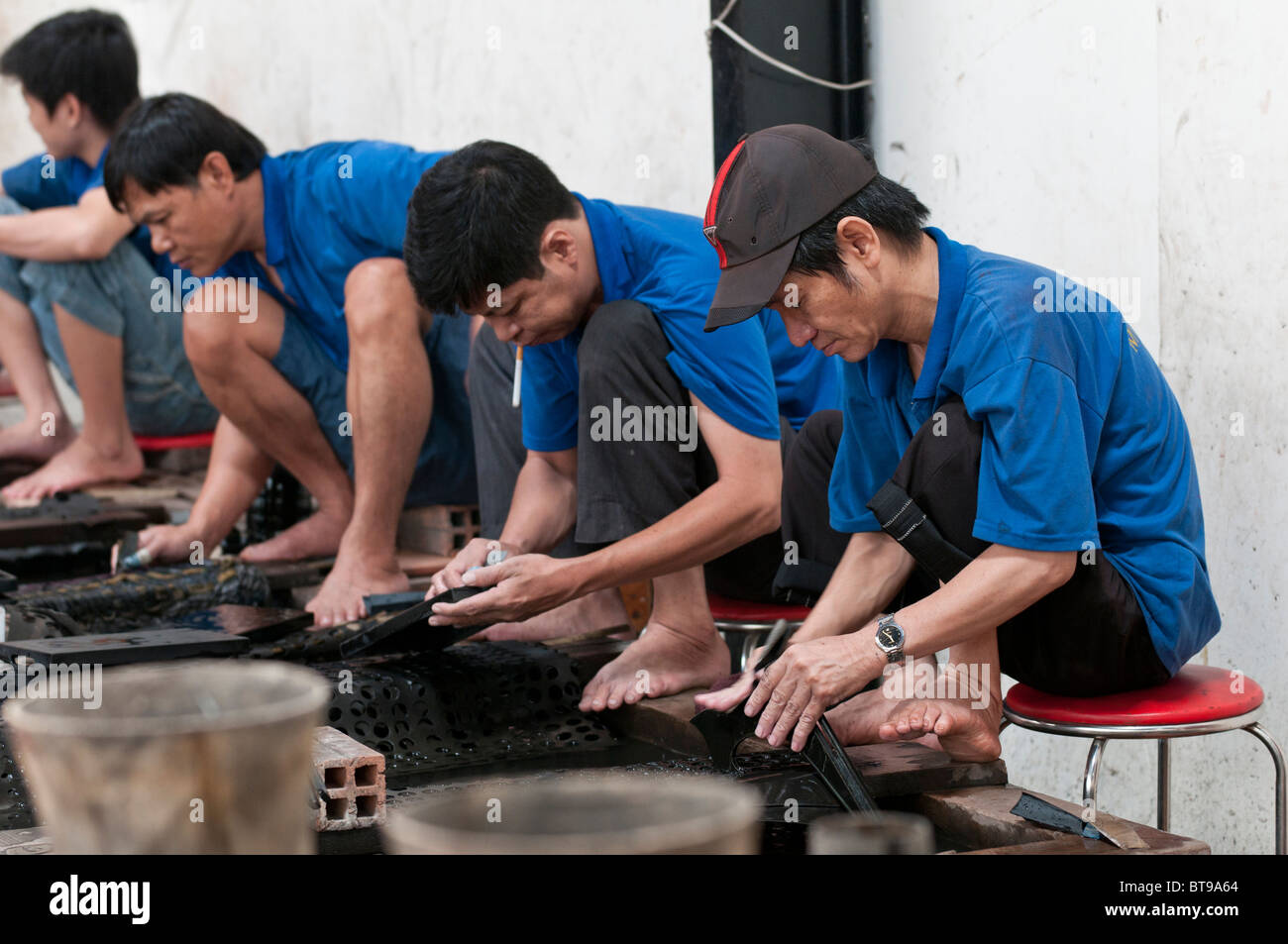 Vietnamese Lacquerware Production Line. Ho Chi Minh City, Vietnam Stock ...