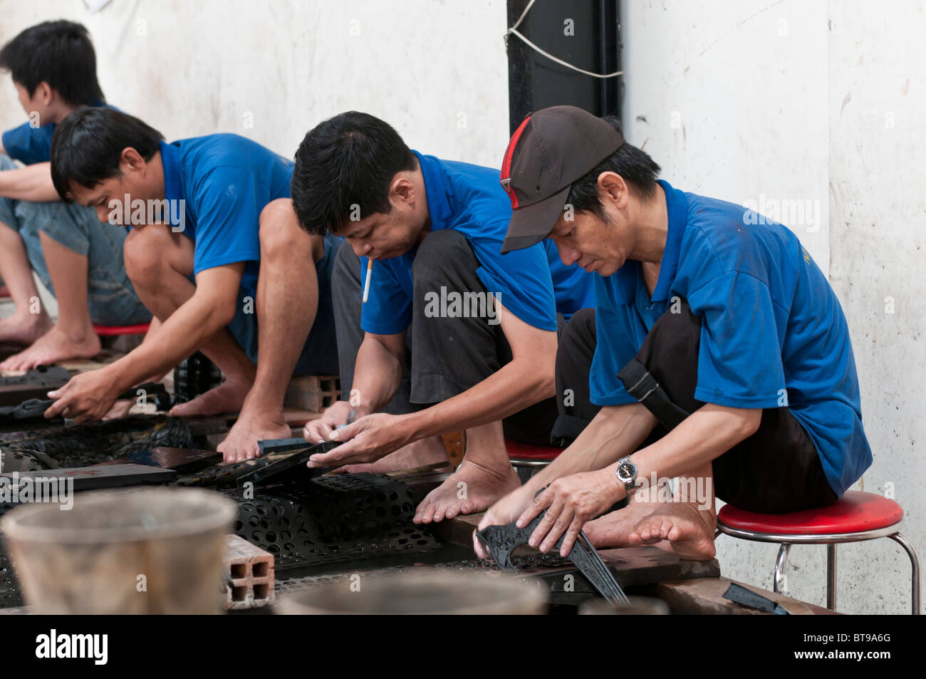 Vietnamese Lacquerware Production Line. Ho Chi Minh City, Vietnam Stock ...