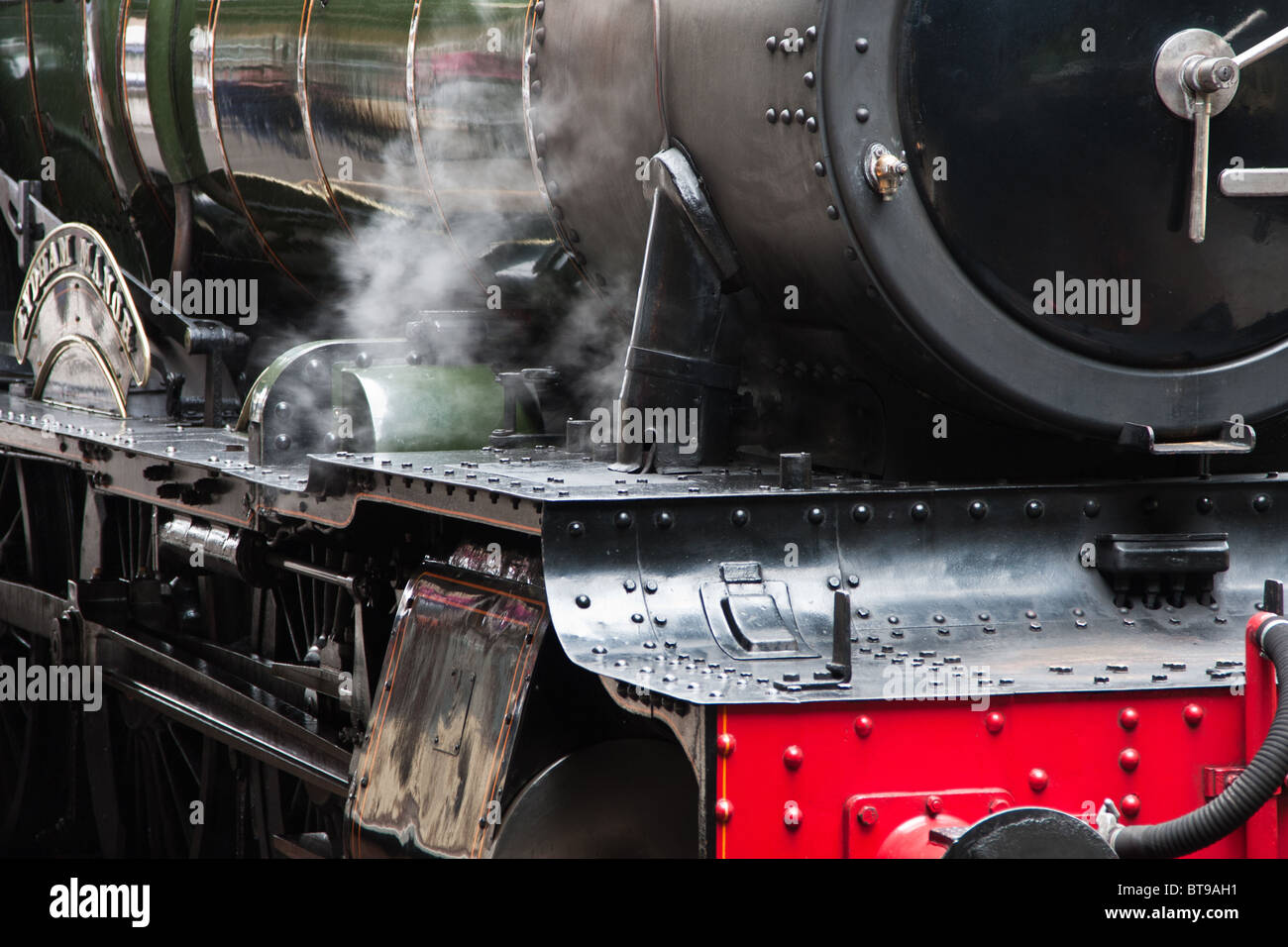 Close-up of part of Lydham Manor steam engine Stock Photo - Alamy
