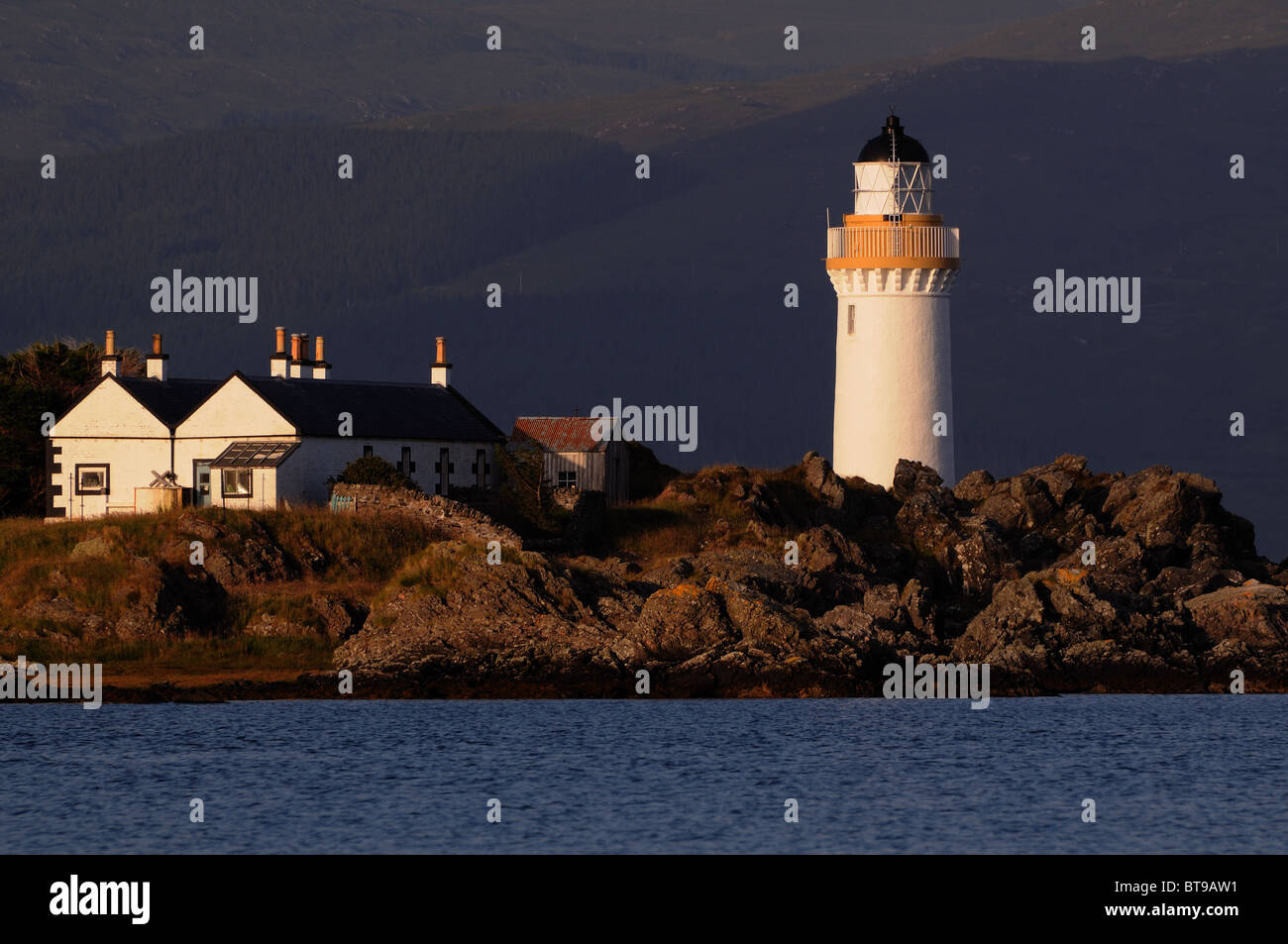 Ornsay lighthouse, Sound of Sleat, Isle of Skye, Scotland Stock Photo ...