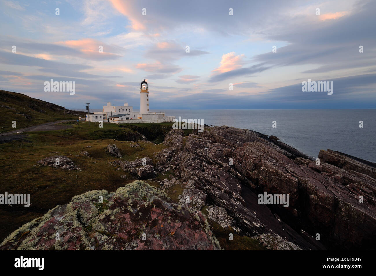Rua Reidh lighthouse at dawn, Wester Ross, Scotland Stock Photo - Alamy