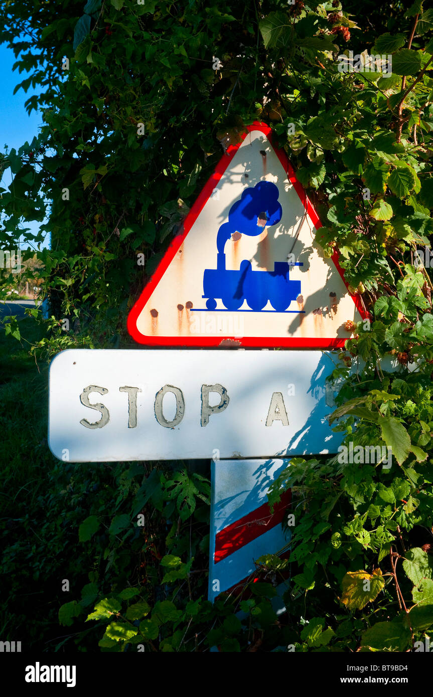 Old faded traffic sign hi-res stock photography and images - Alamy