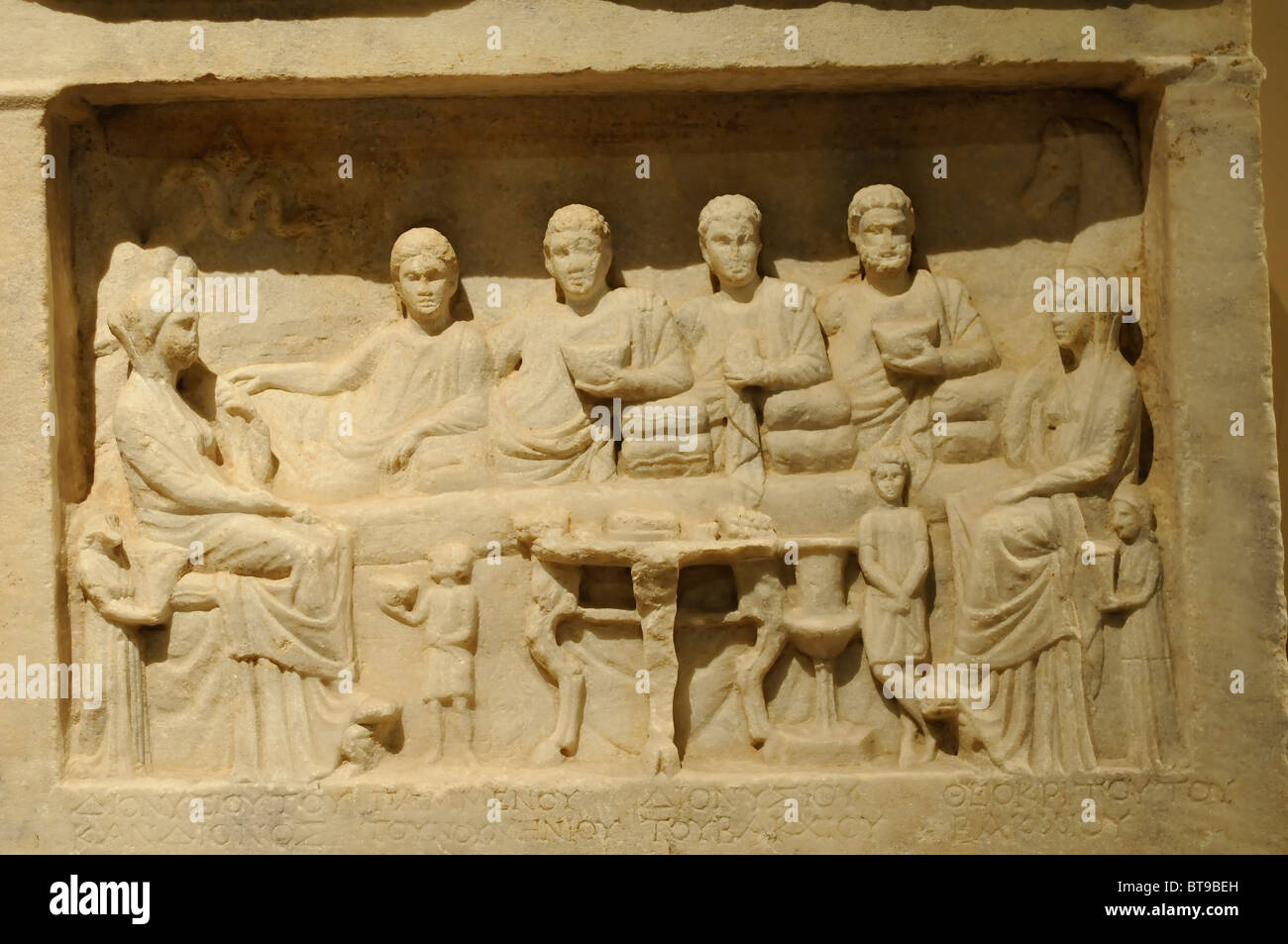 Hellenistic marble grave stele of Dionysios Archaeological Museum ...