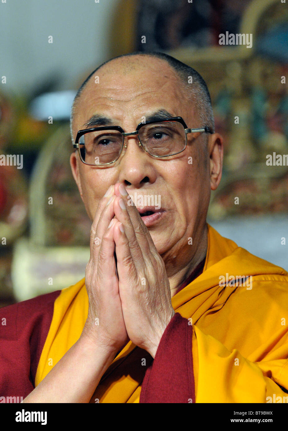 His Holiness the 14th Dalai Lama attends the dedication of the Tibetan ...