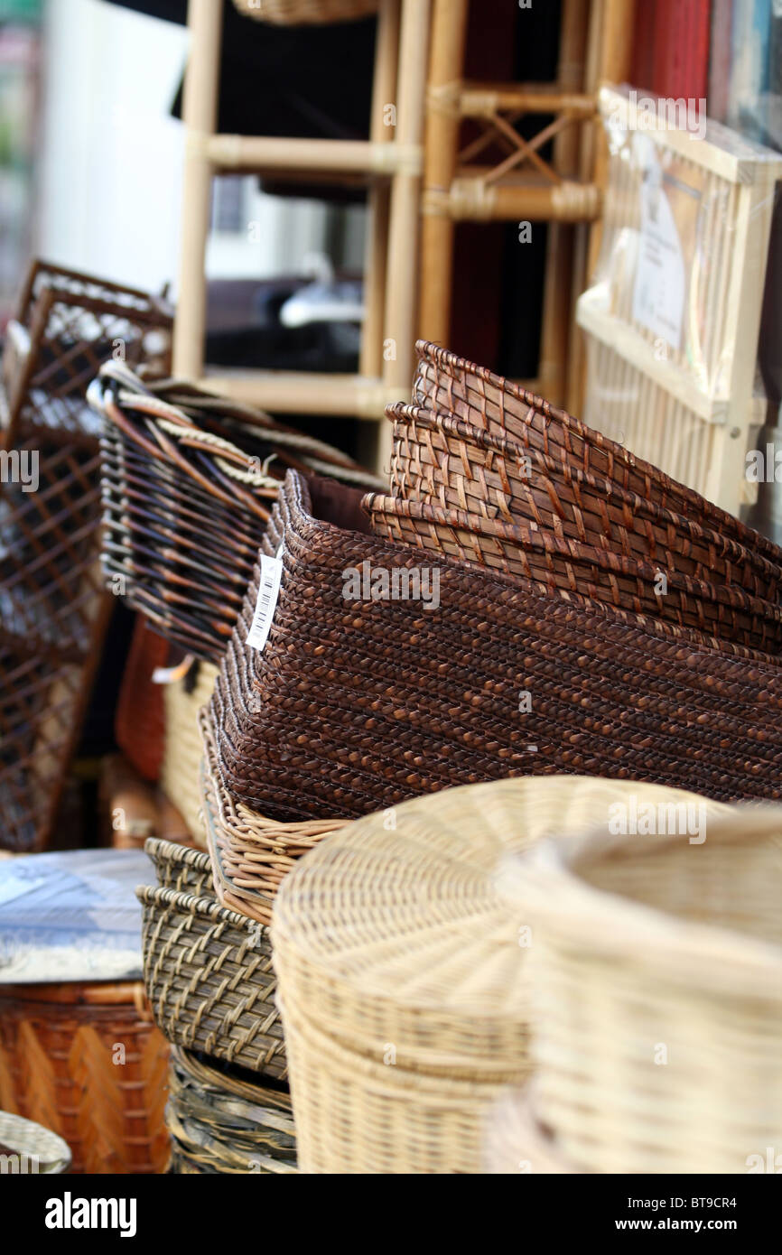 Market stall baskets hi-res stock photography and images - Alamy