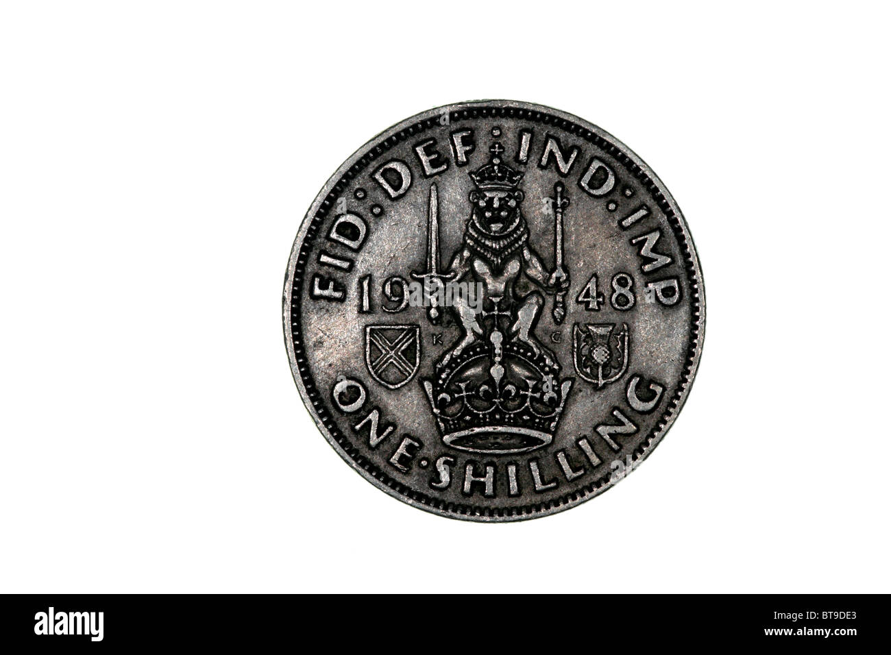 Old British Shilling Stock Photo - Alamy