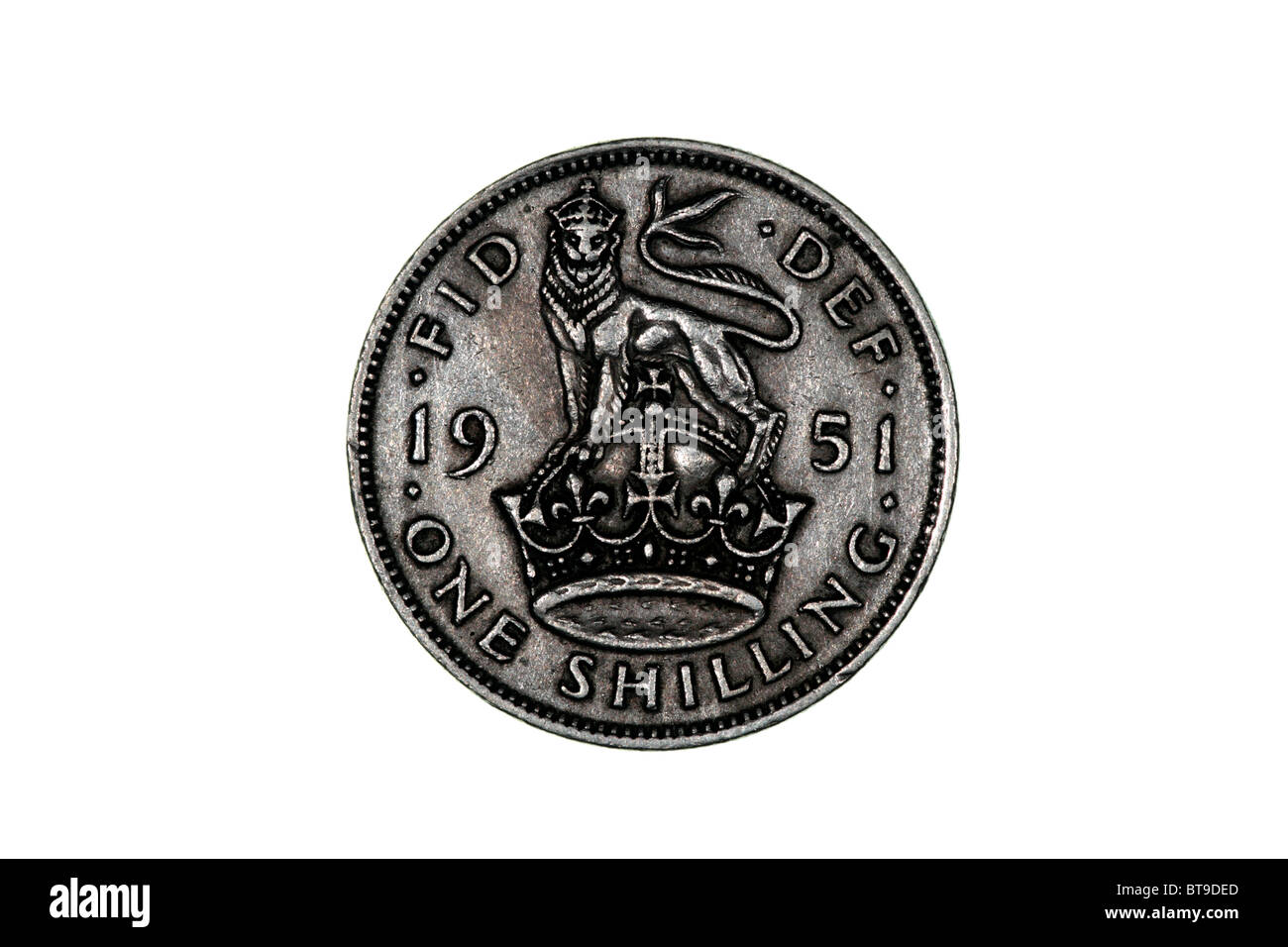 Old British Shilling Stock Photo - Alamy