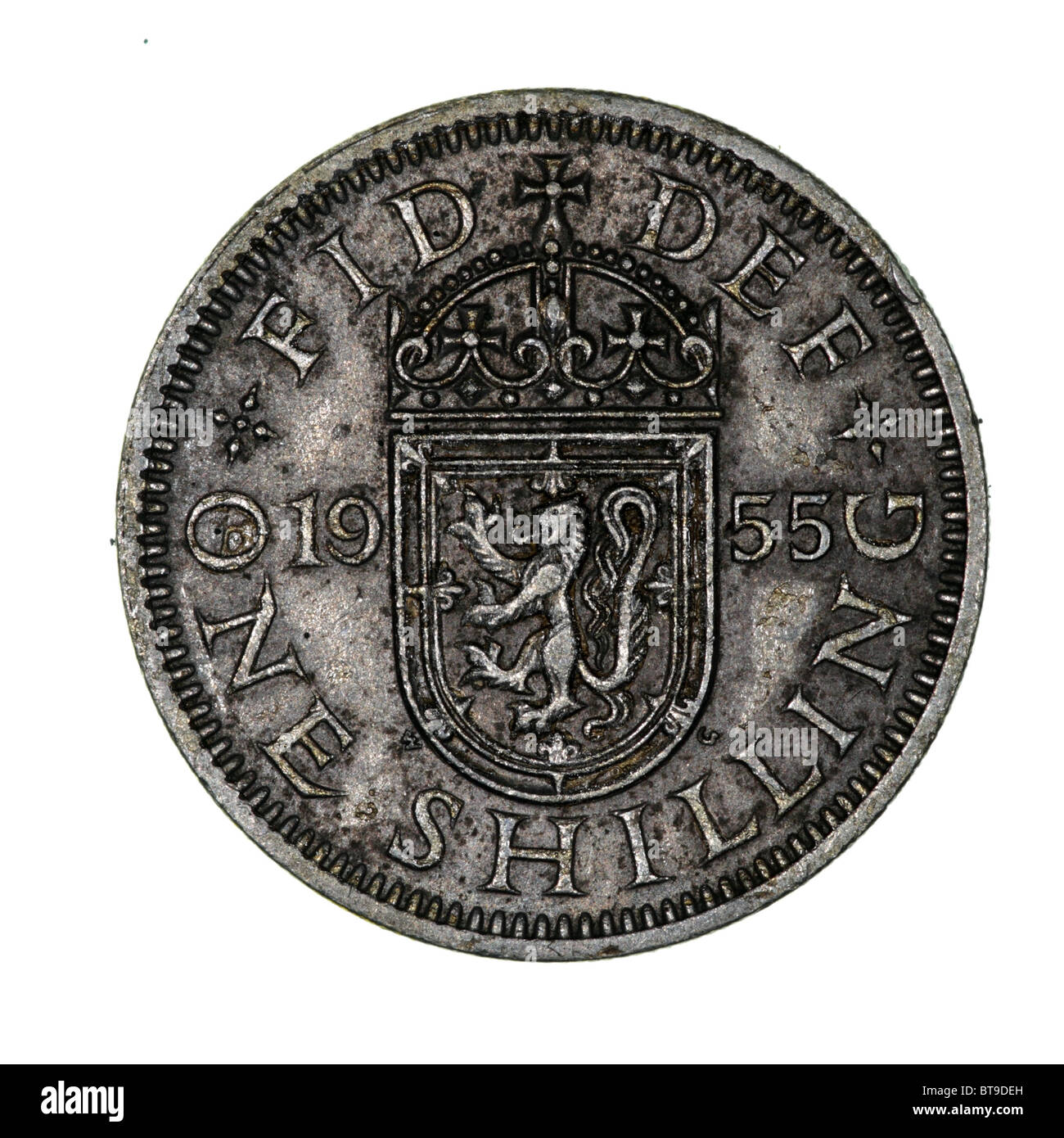 Old British Shilling Stock Photo - Alamy