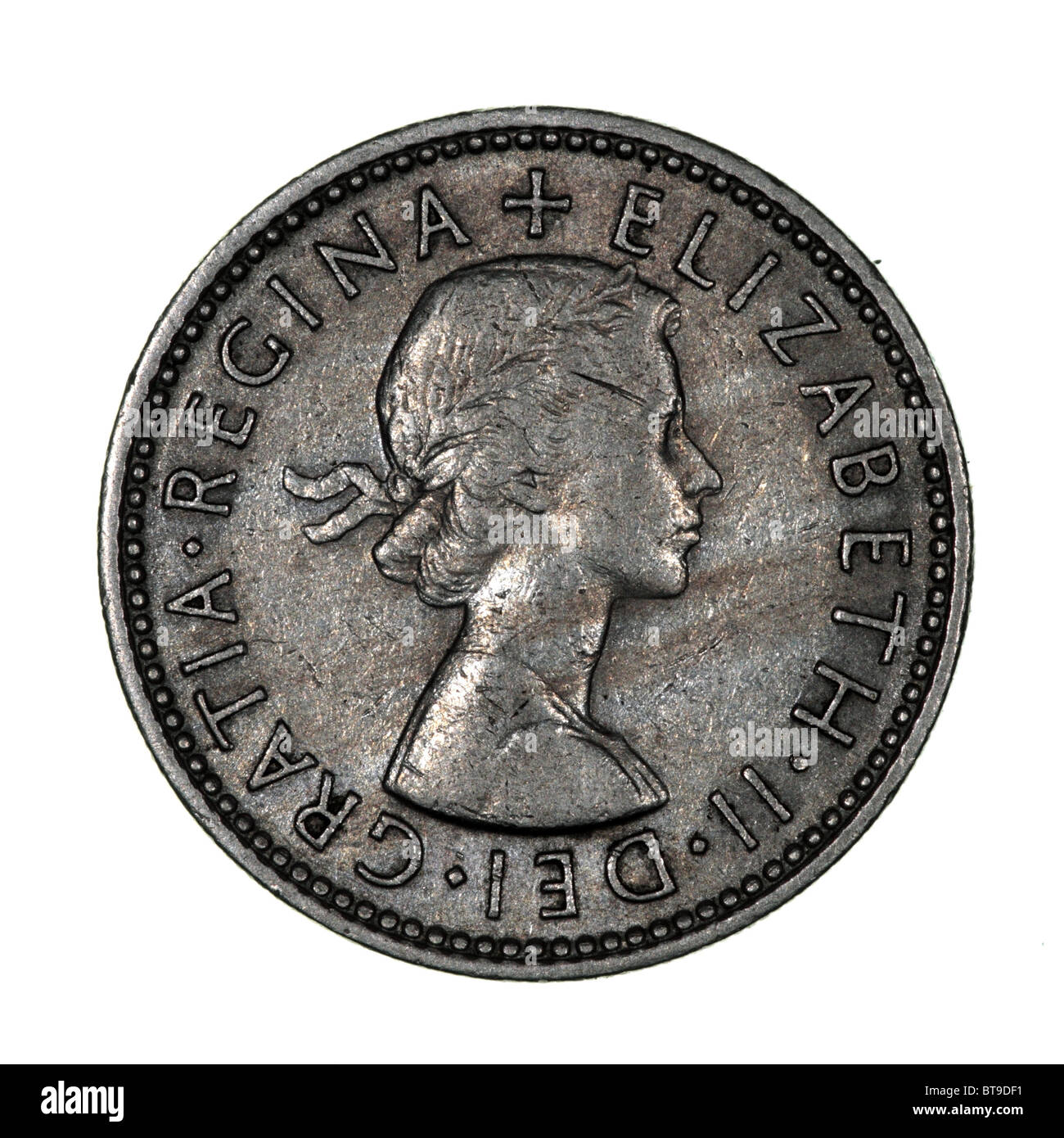 Old British Shilling Stock Photo - Alamy