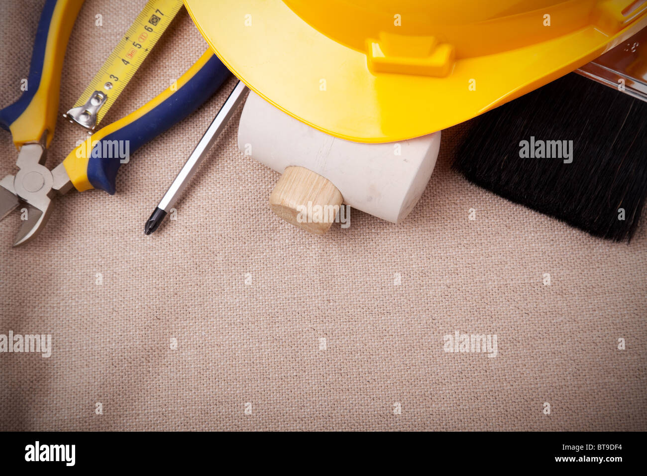 a mix of construction tools with copyspace Stock Photo - Alamy