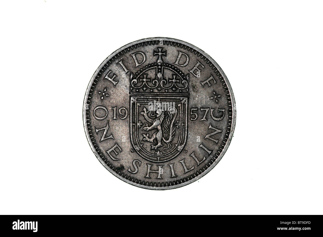 Old British Shilling Stock Photo - Alamy