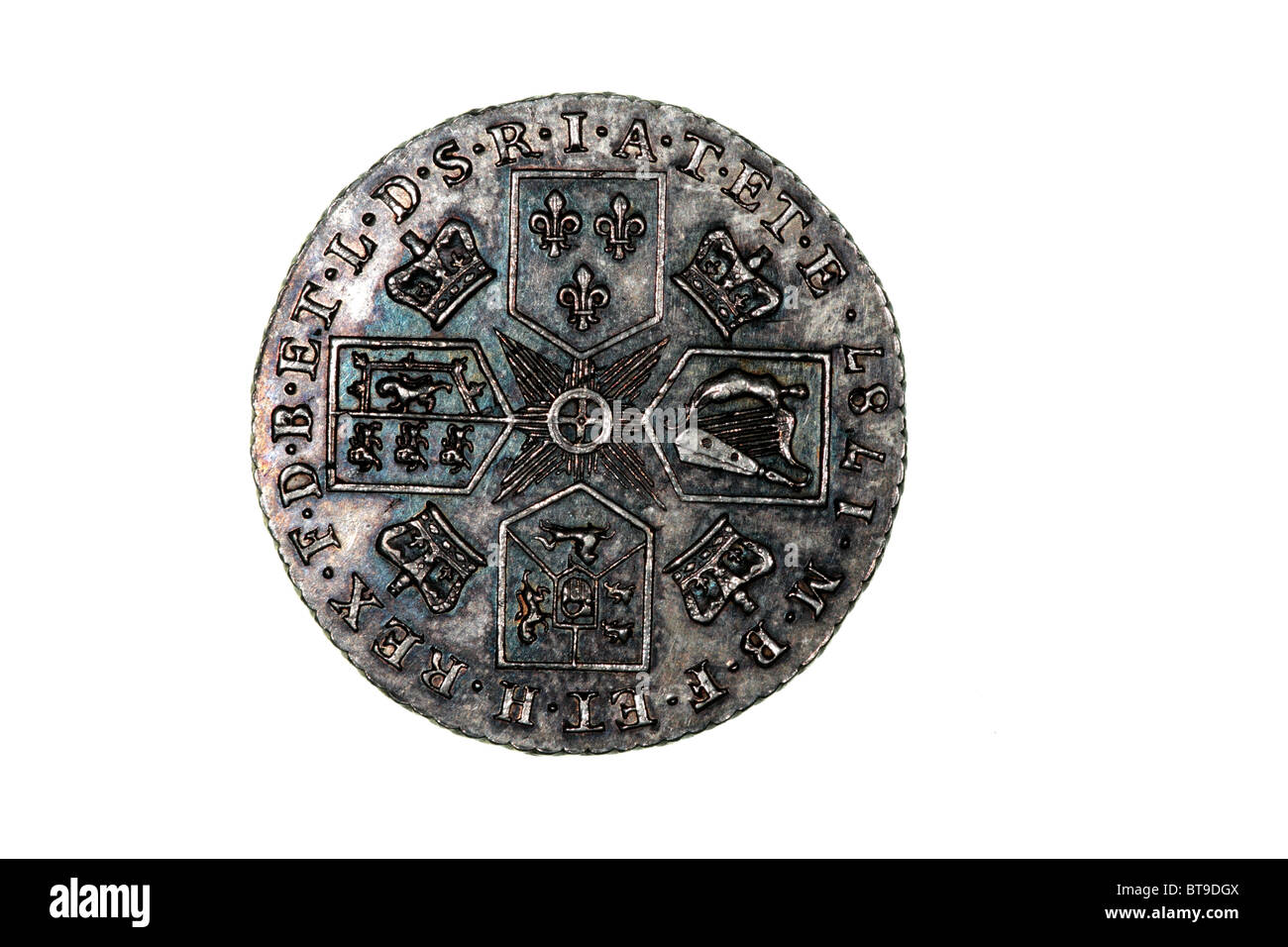 Old British Coin Stock Photo - Alamy