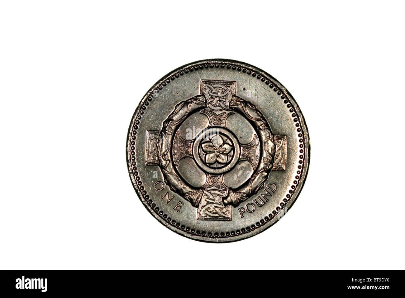 Pound coin design Northern Ireland Stock Photo - Alamy