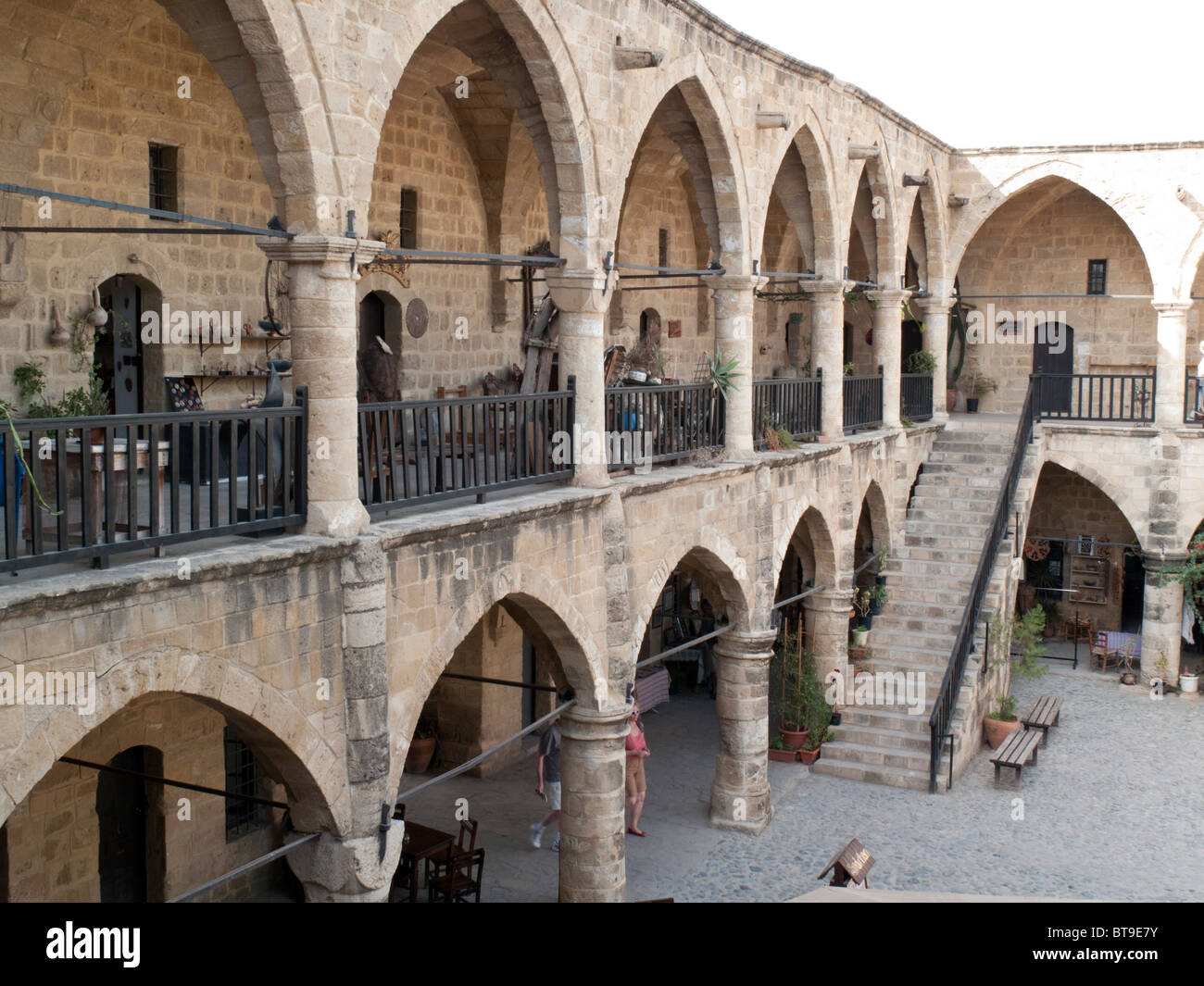 Inside the Buyuk Han, North Nicosia, Cyprus Stock Photo - Alamy