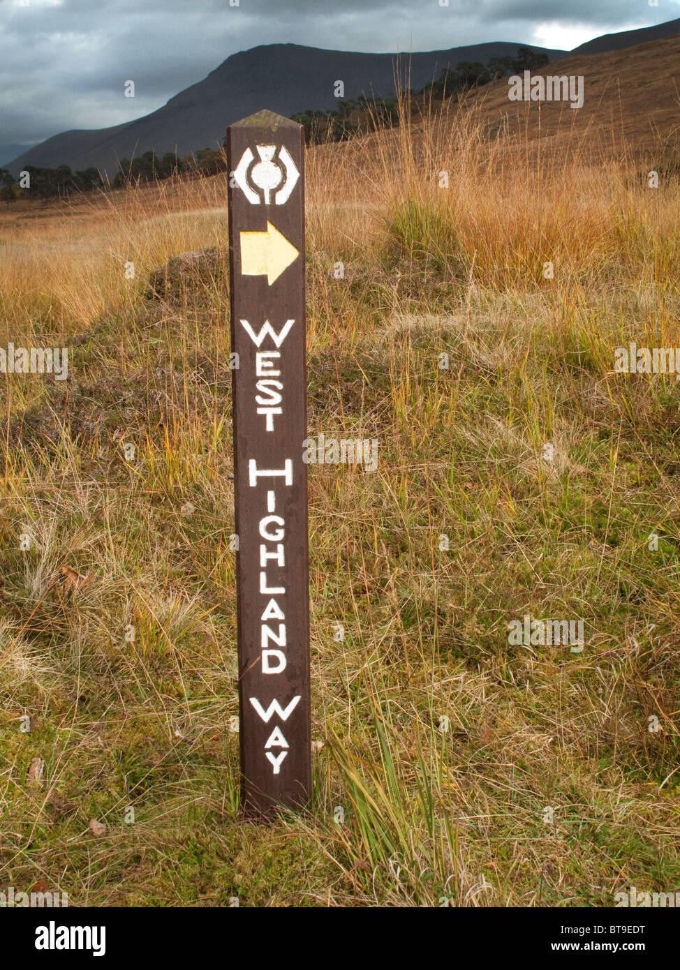 West Highland Way, finger post directional footpath sign way mark ...