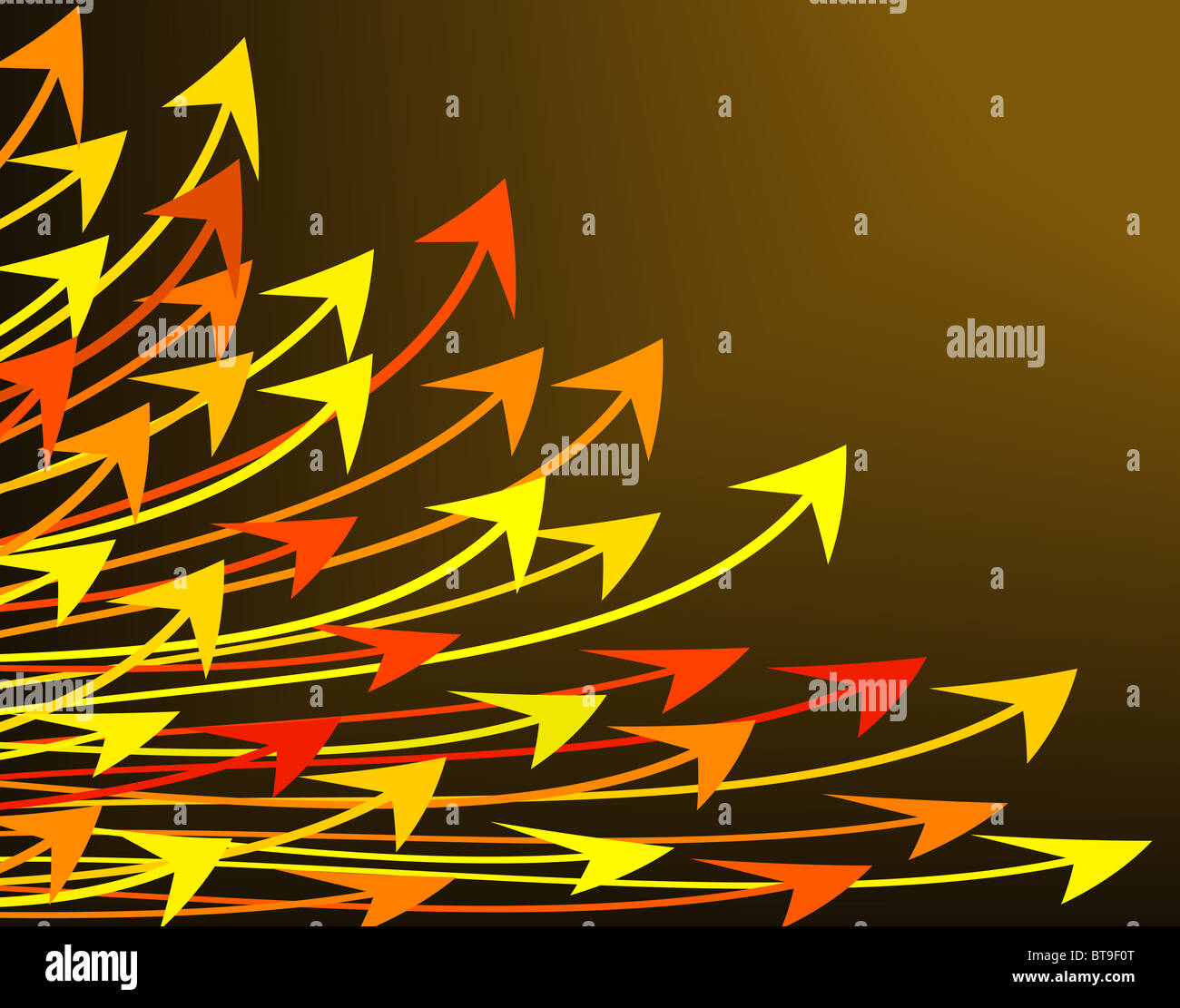 Abstract illustrated background of arrows Stock Photo - Alamy