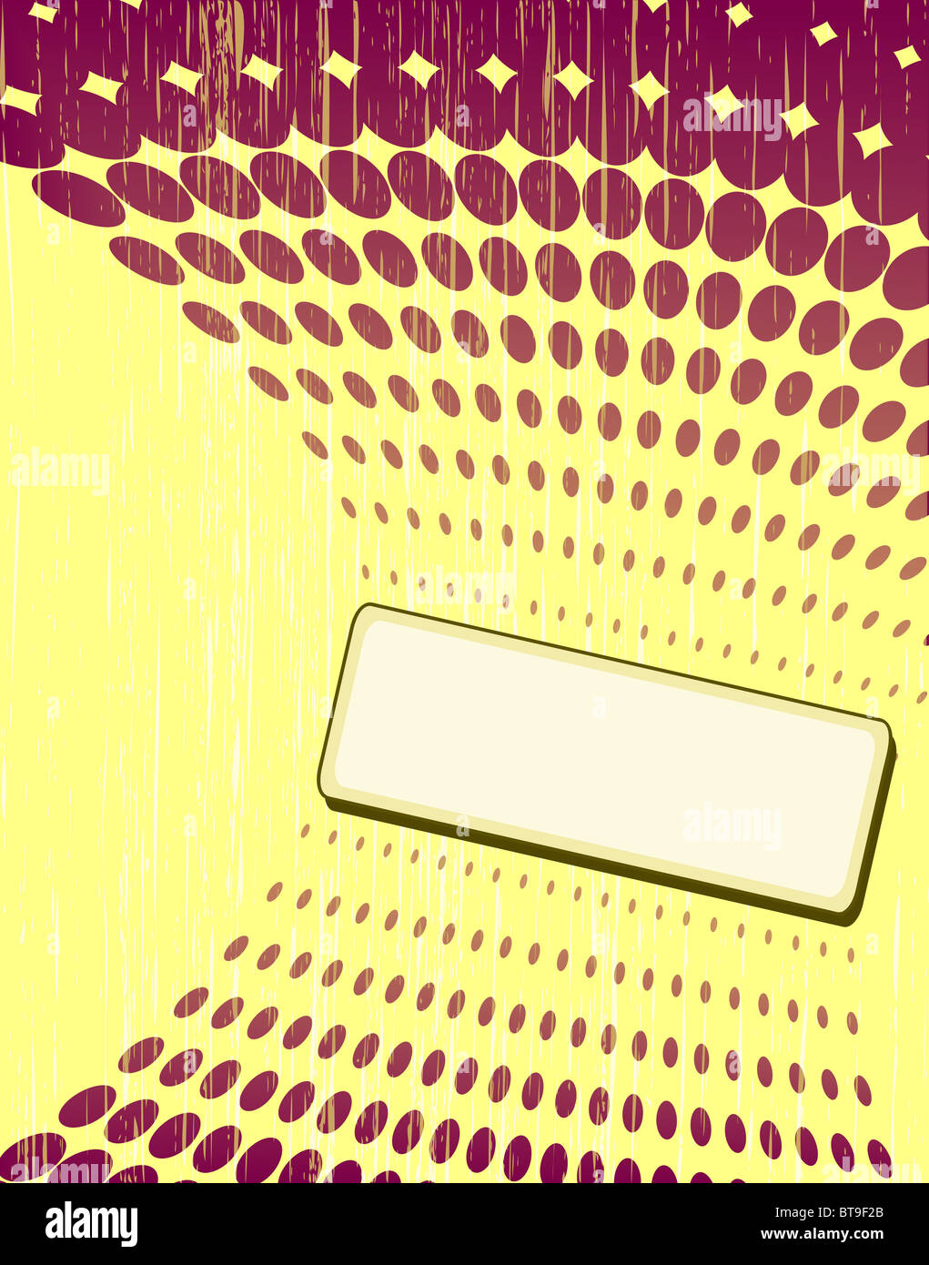 Illustrated banner design with grunge, dots and banner Stock Photo - Alamy