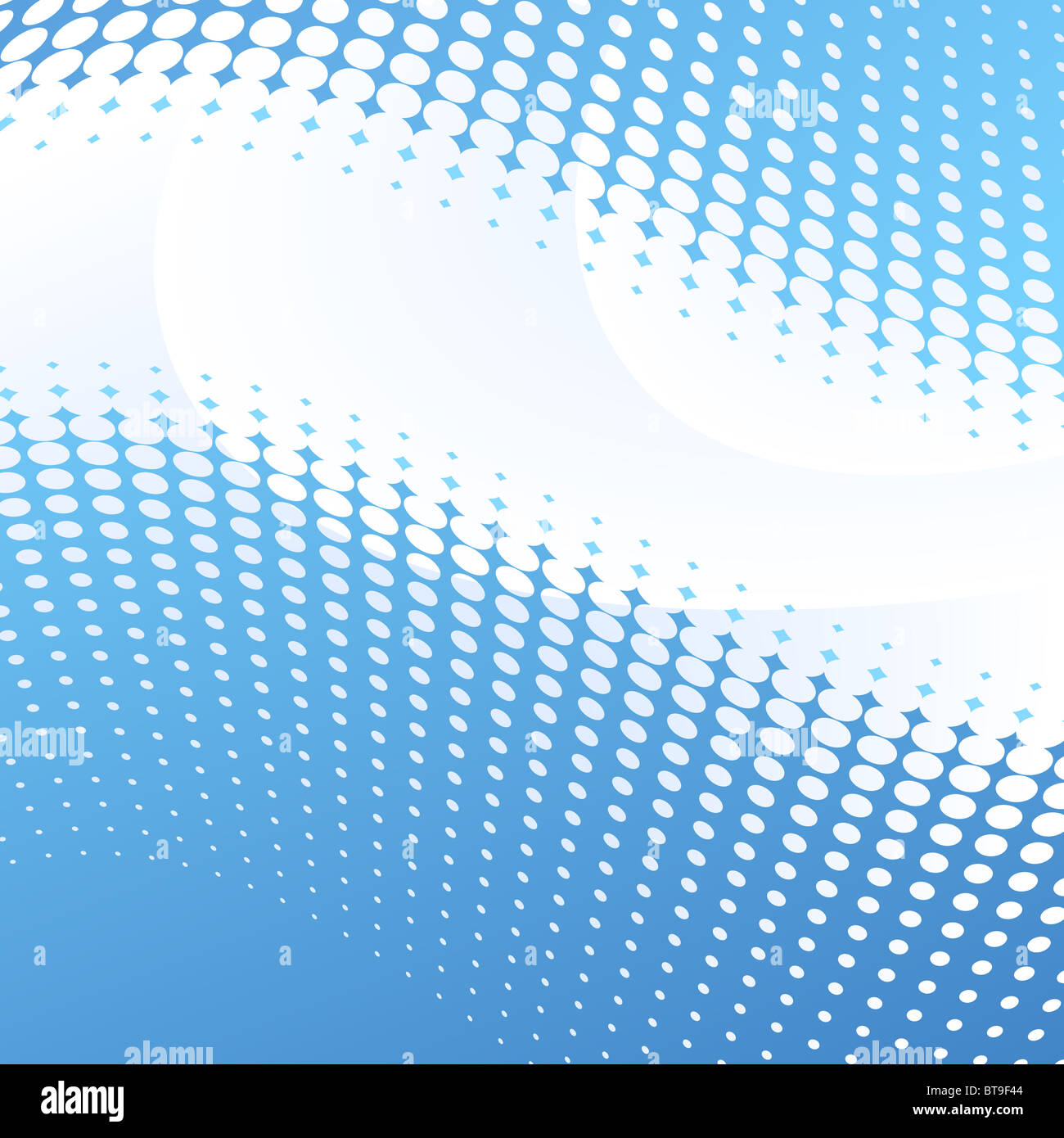 Abstract illustrated background of dots on blue Stock Photo - Alamy