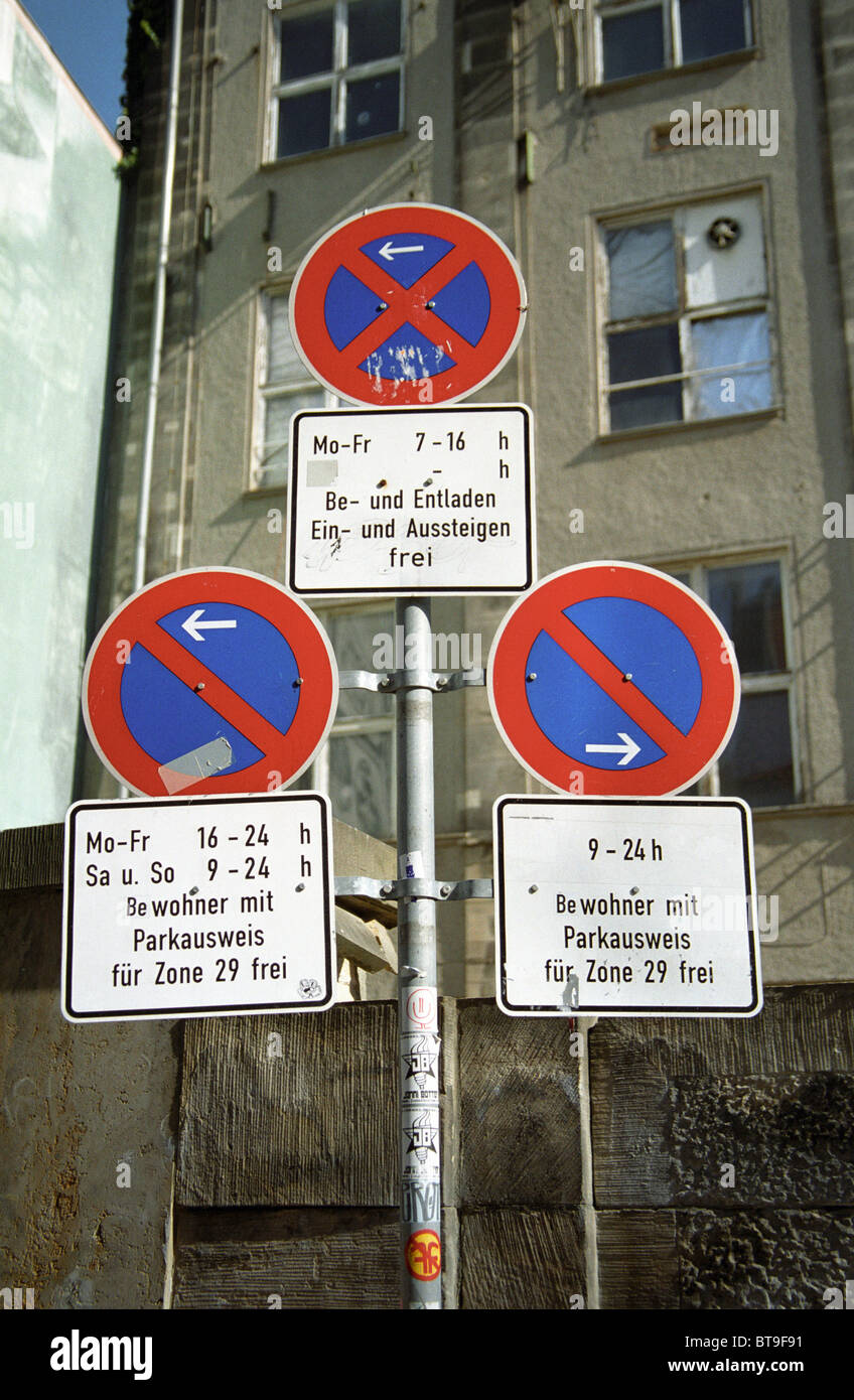 Traffic signs in Berlin, Germany, Europe Stock Photo - Alamy