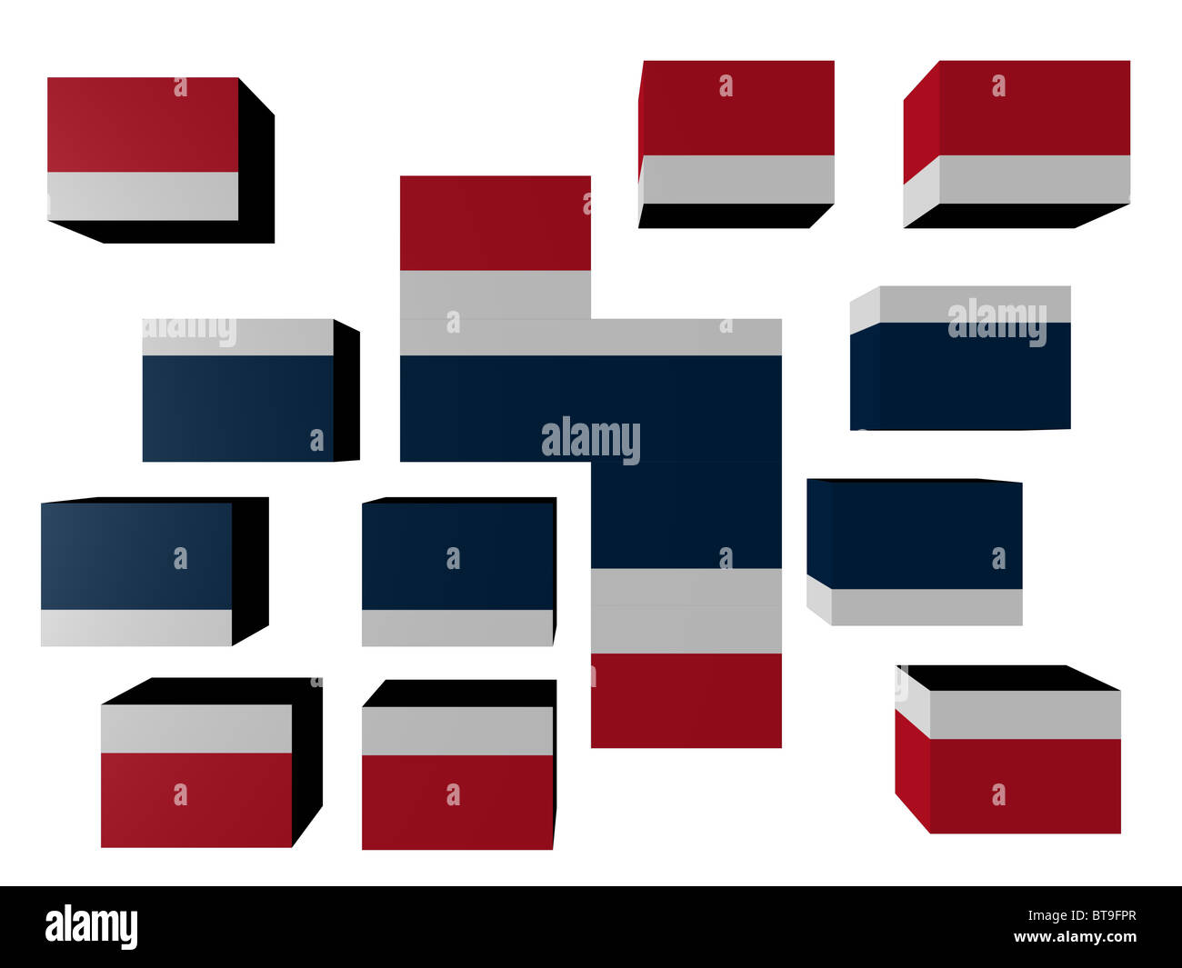 Thailand Flag on cubes against white illustration Stock Photo - Alamy