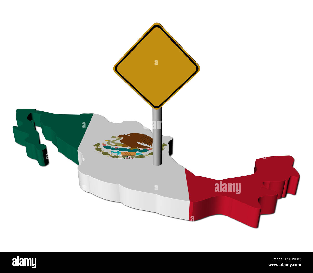 Mexican warning sign Cut Out Stock Images & Pictures - Alamy