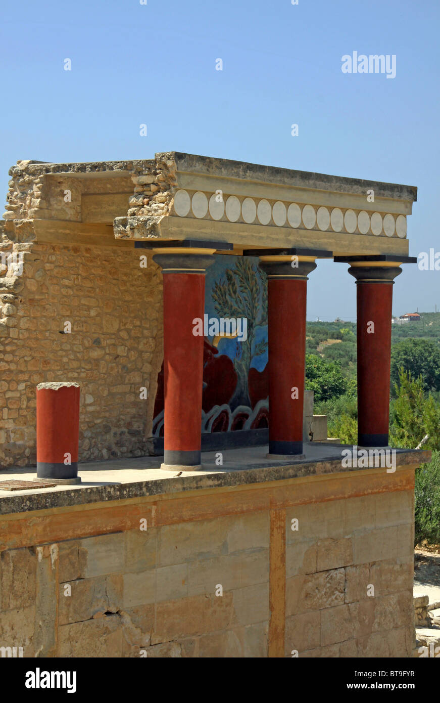 Knossos, archaeological excavation site, Minoan Palace, Heraklion ...