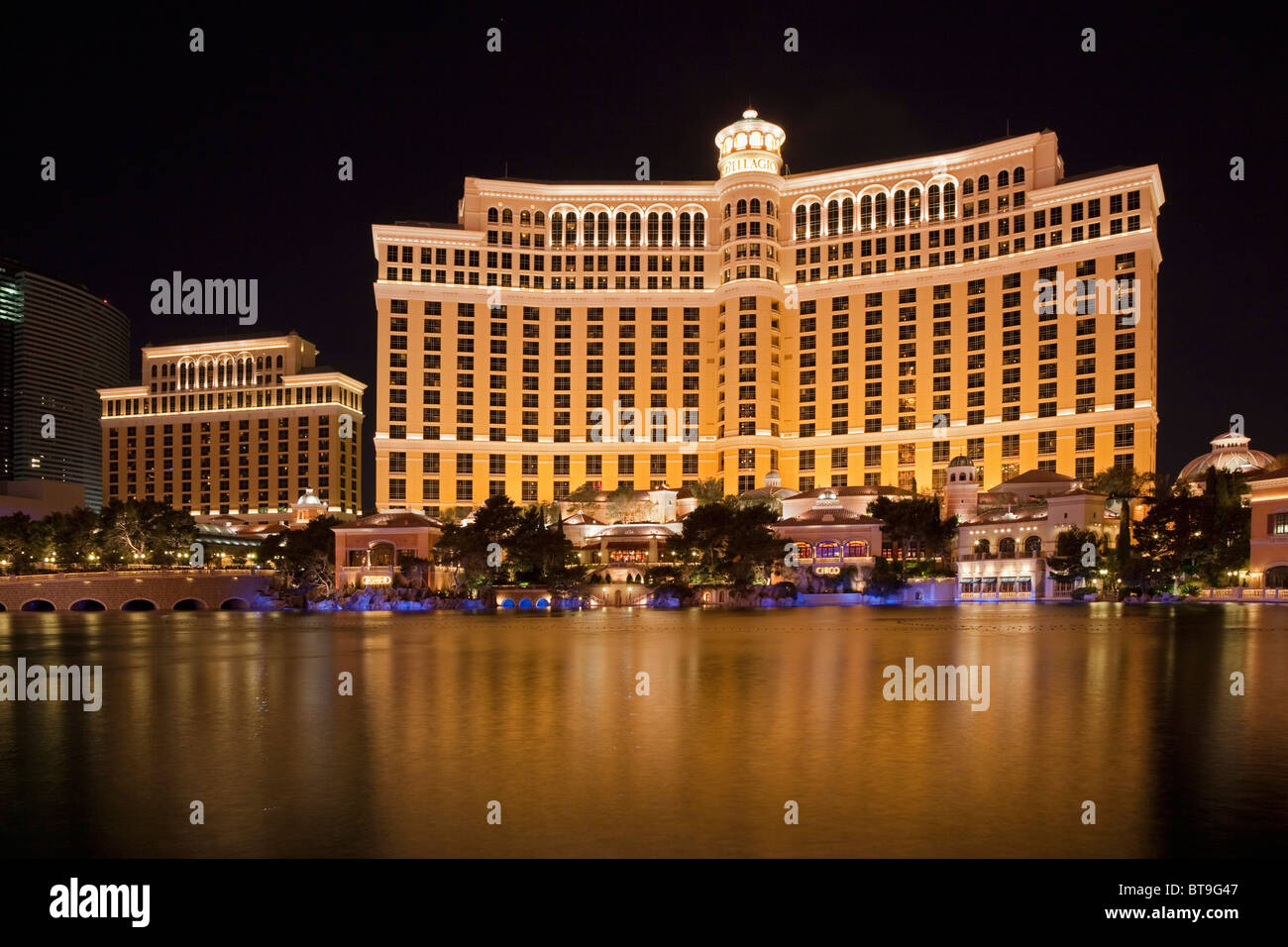 Bellagio Hotel at night, Las Vegas, Nevada, USA Stock Photo - Alamy