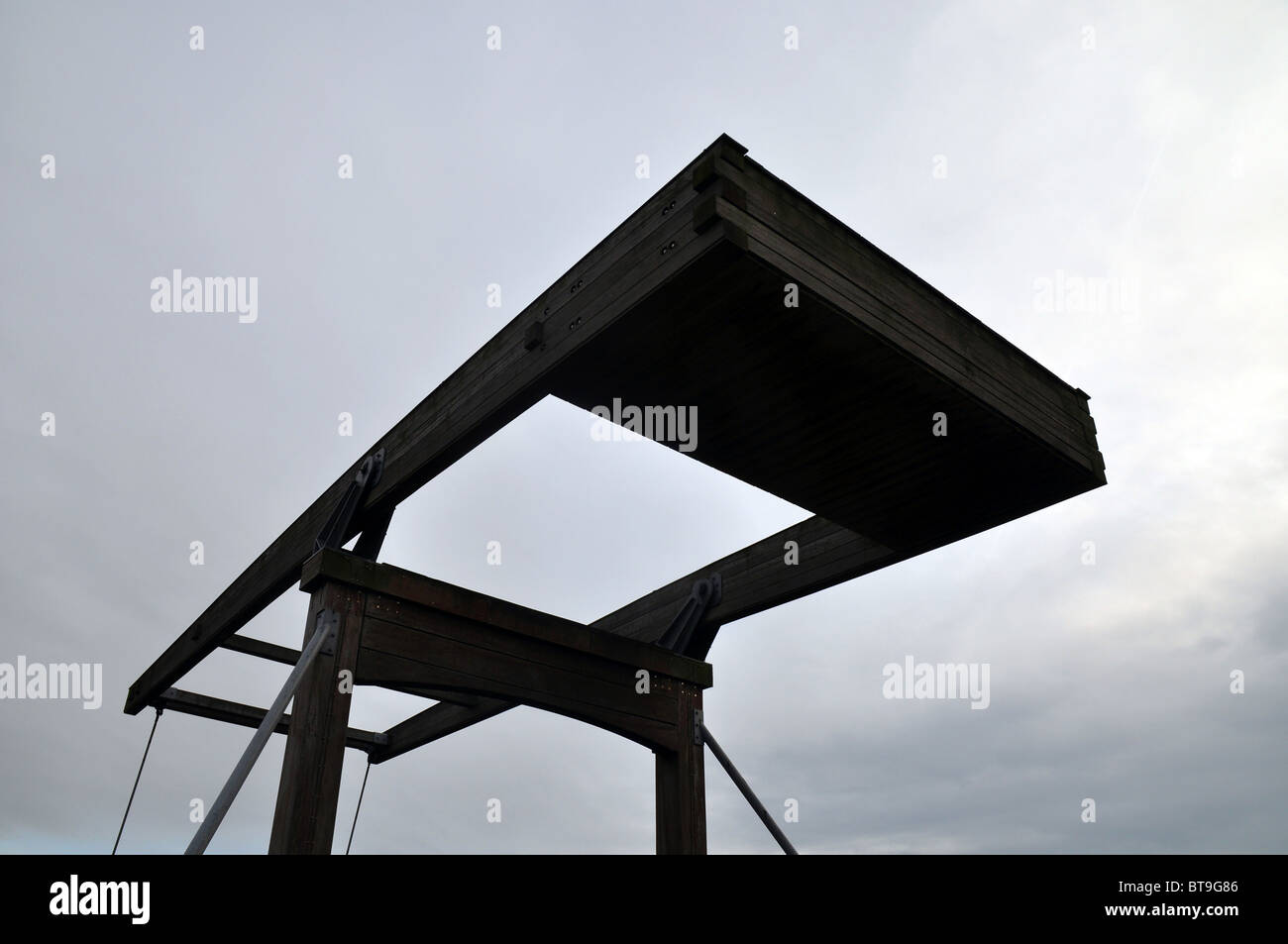 Oulton Broad, Suffolk, England: cantilever bridge at the entrance to ...