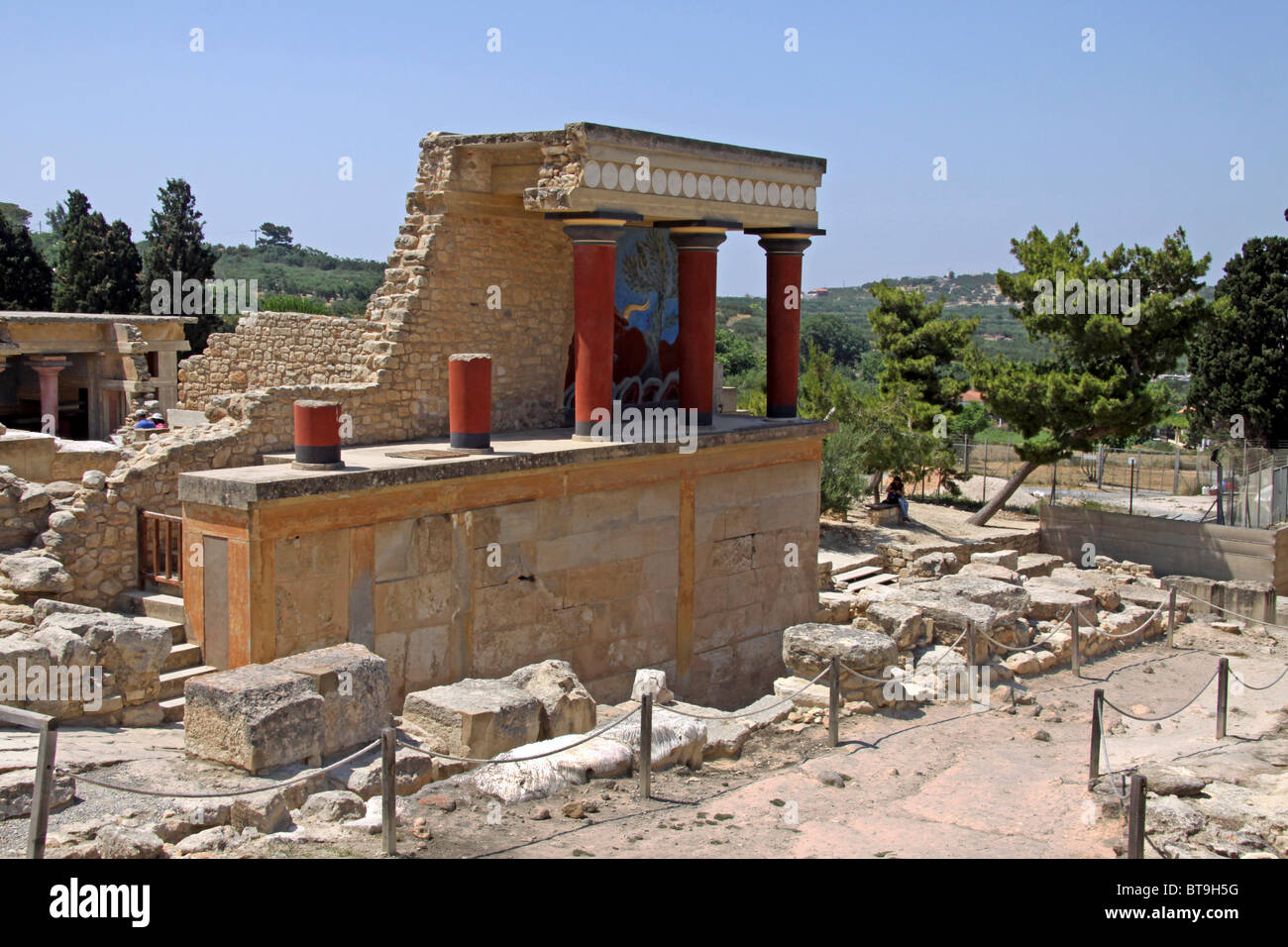 Knossos, archaeological excavation site, Minoan Palace, Heraklion ...