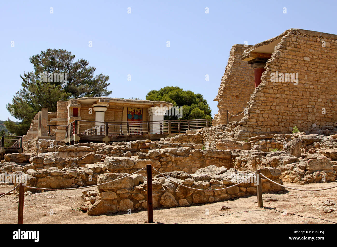 Knossos, archaeological excavation site, Minoan Palace, Heraklion ...