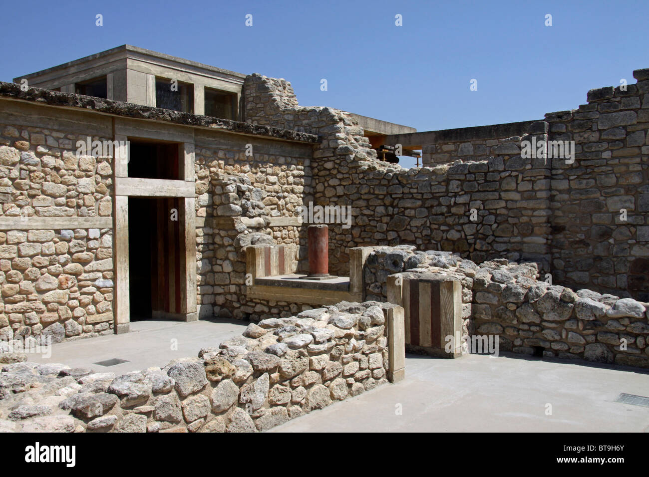 Knossos, archaeological excavation site, Minoan Palace, Heraklion ...