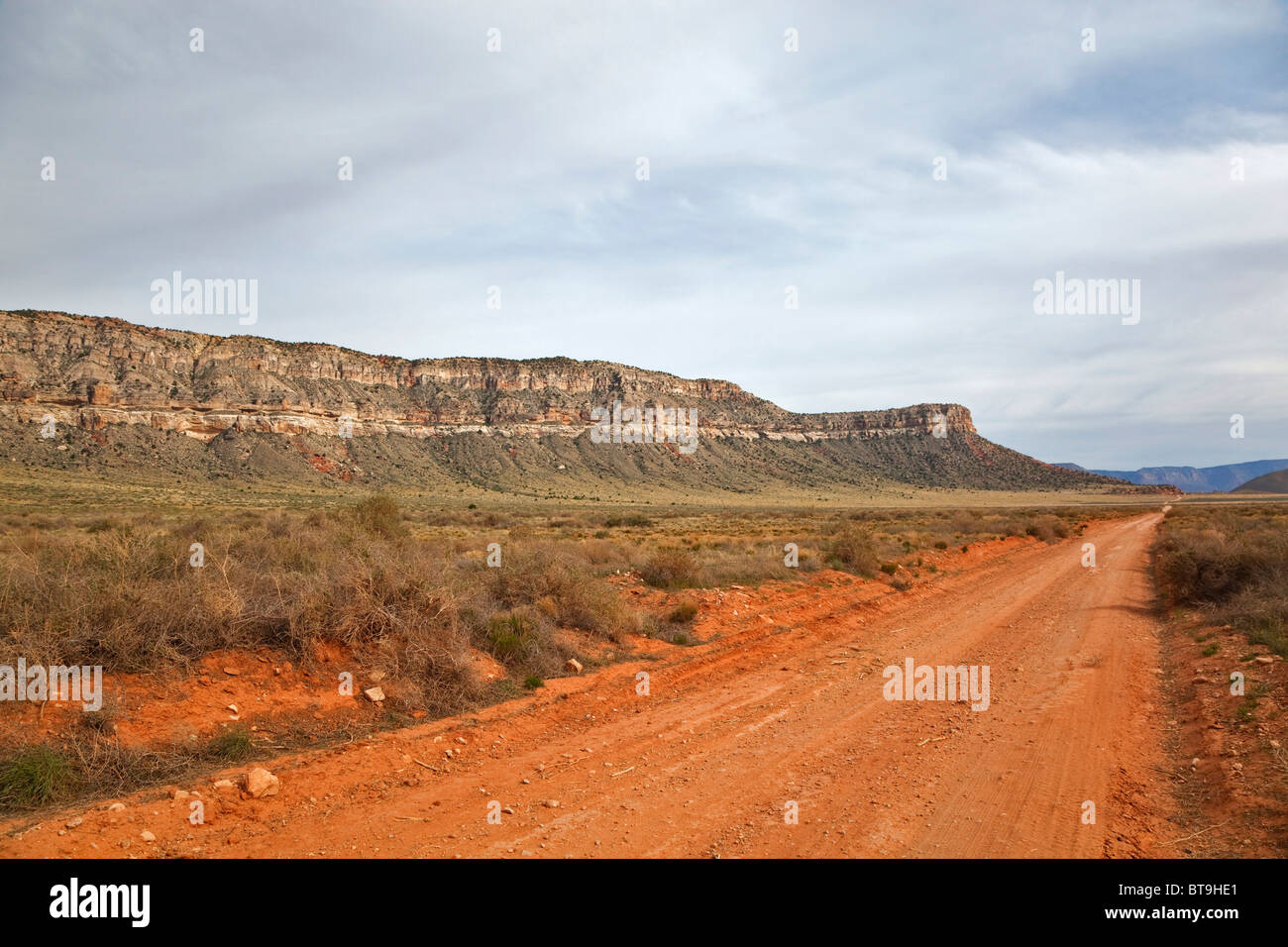 Offroad trail on the way to Toroweap Point at the Grand Canyon, Tuweep ...