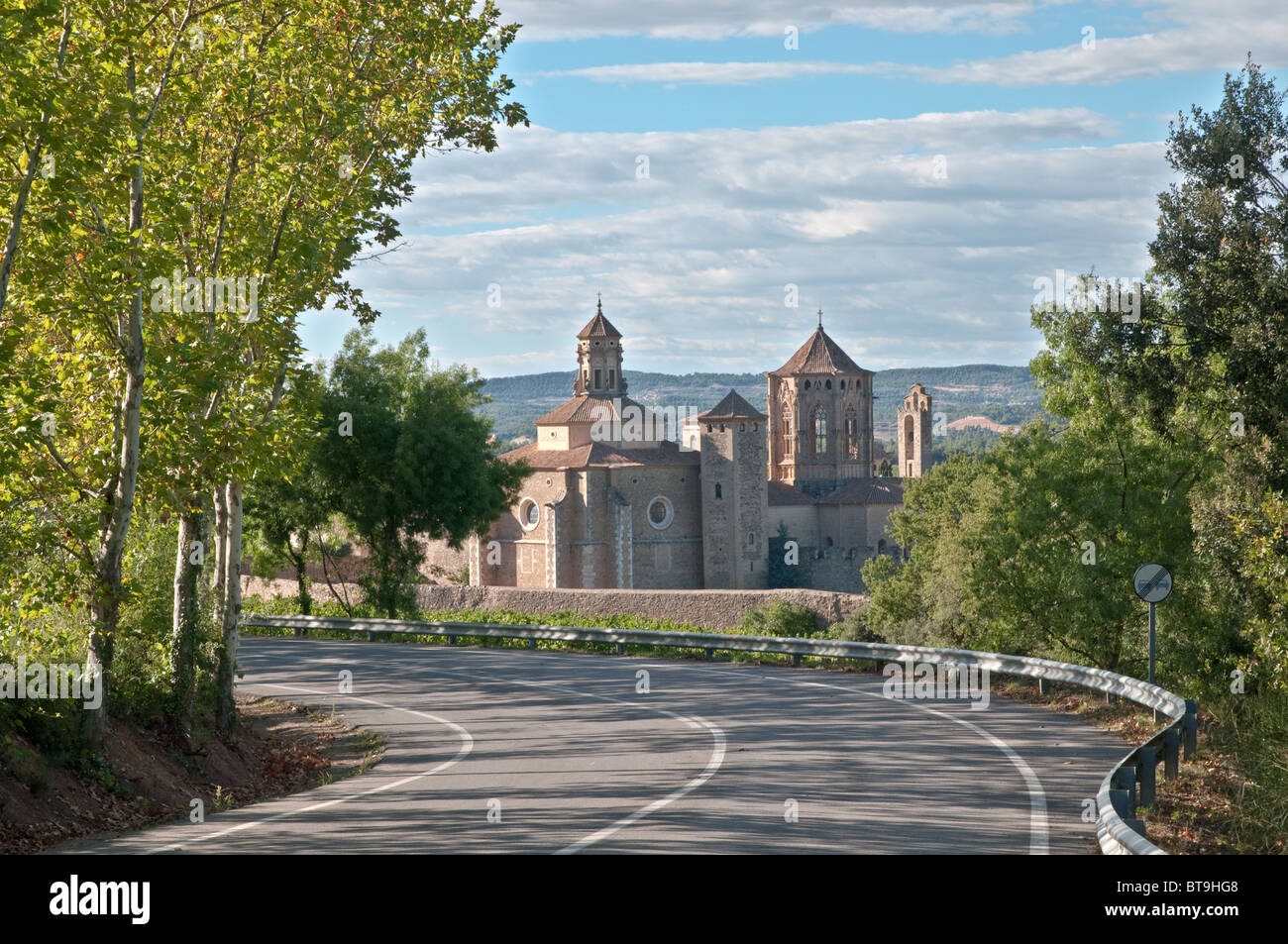 Poblet monastery from road catalonia hi-res stock photography and ...