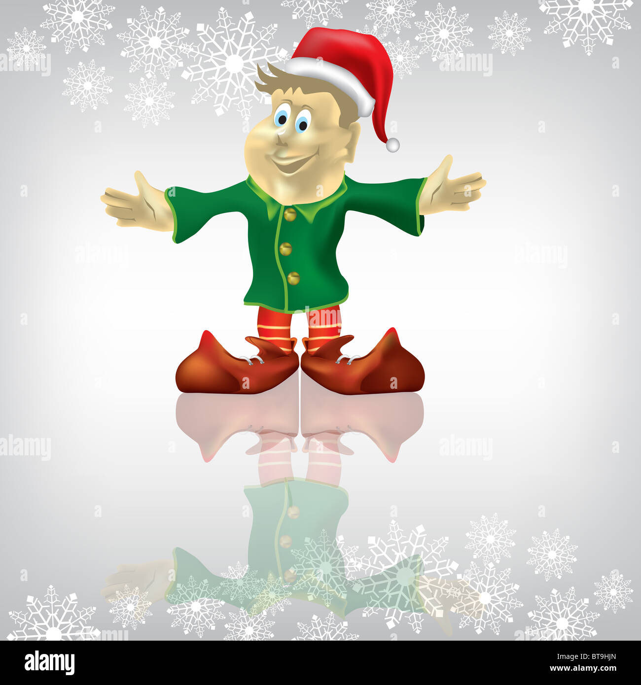 christmas greeting dwarf on a white background Stock Photo - Alamy