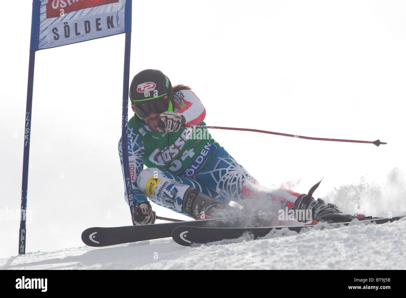 SOELDEN AUSTRIA 24-10-2010 The mens giant slalom race on the Rettenbach ...