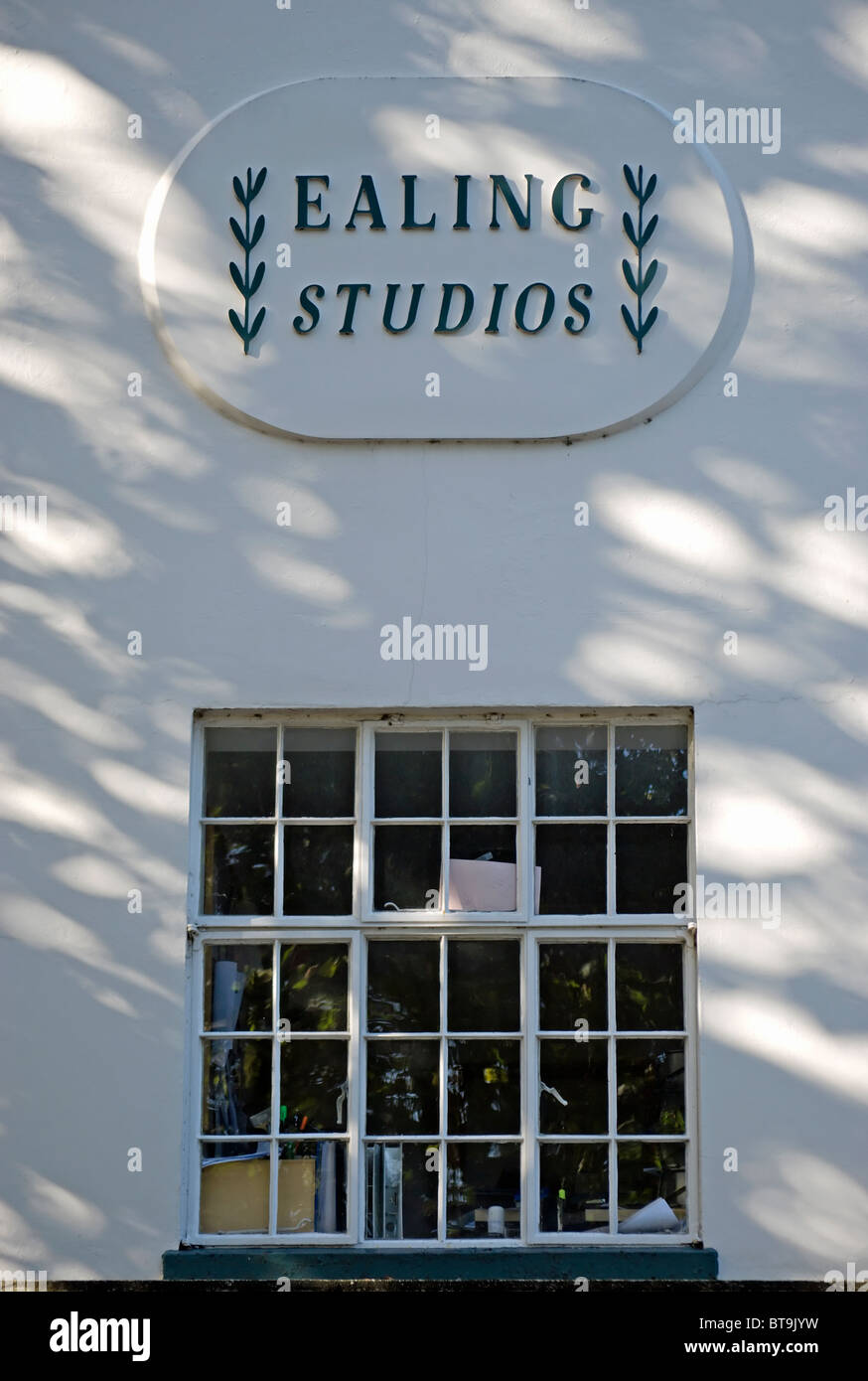 ealing studios name plaque above a window at the studios' main building ...