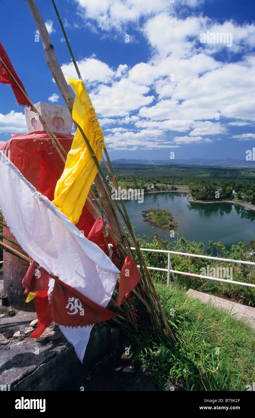 Prayer and offering site at hilltop, holy pilgrimage site of Crater ...