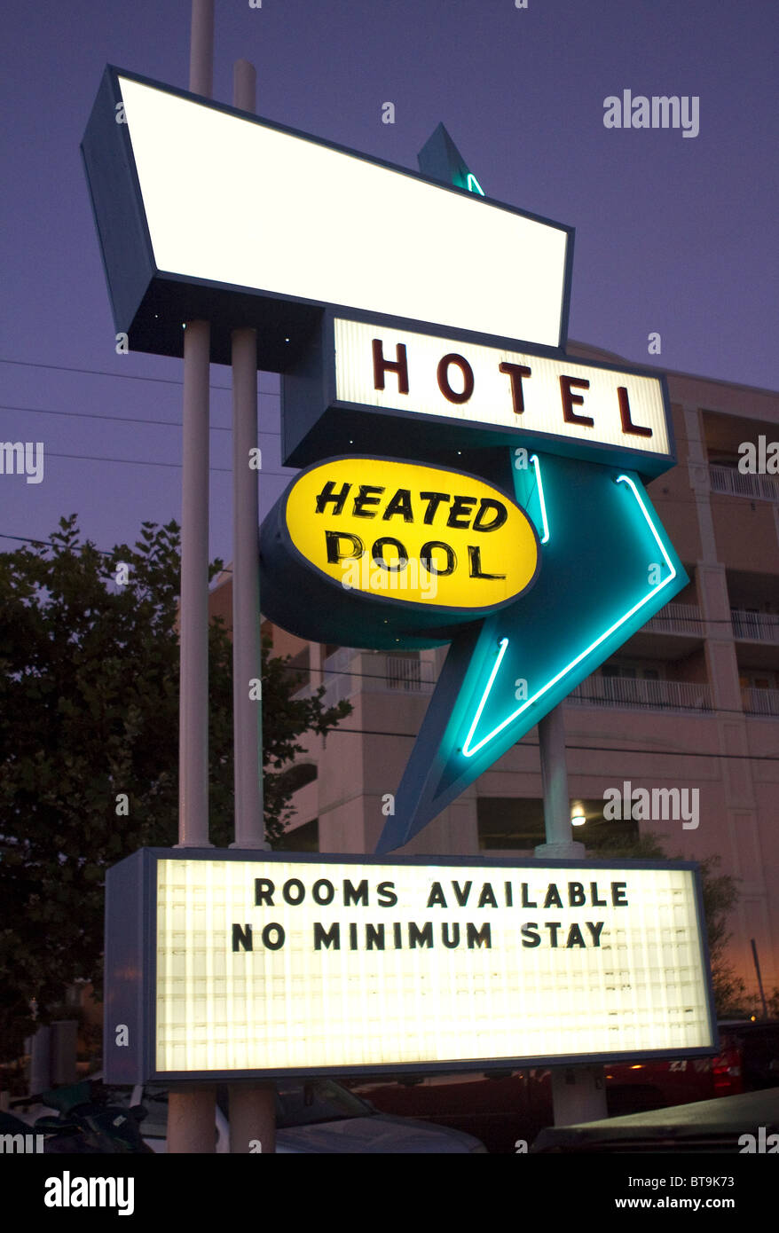 Tacky Motel Sign Stock Photo - Alamy