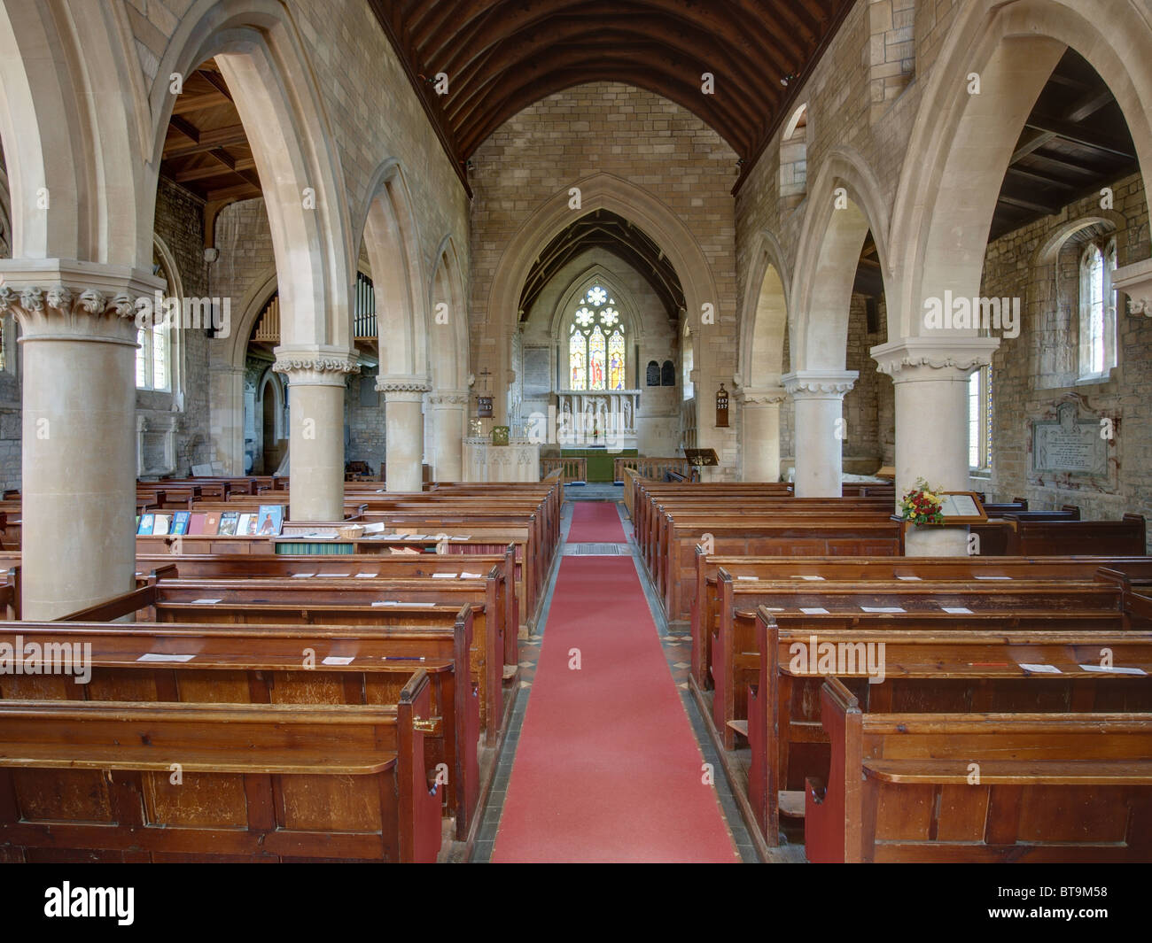 Colerne Wiltshire St John the Baptist church Stock Photo - Alamy